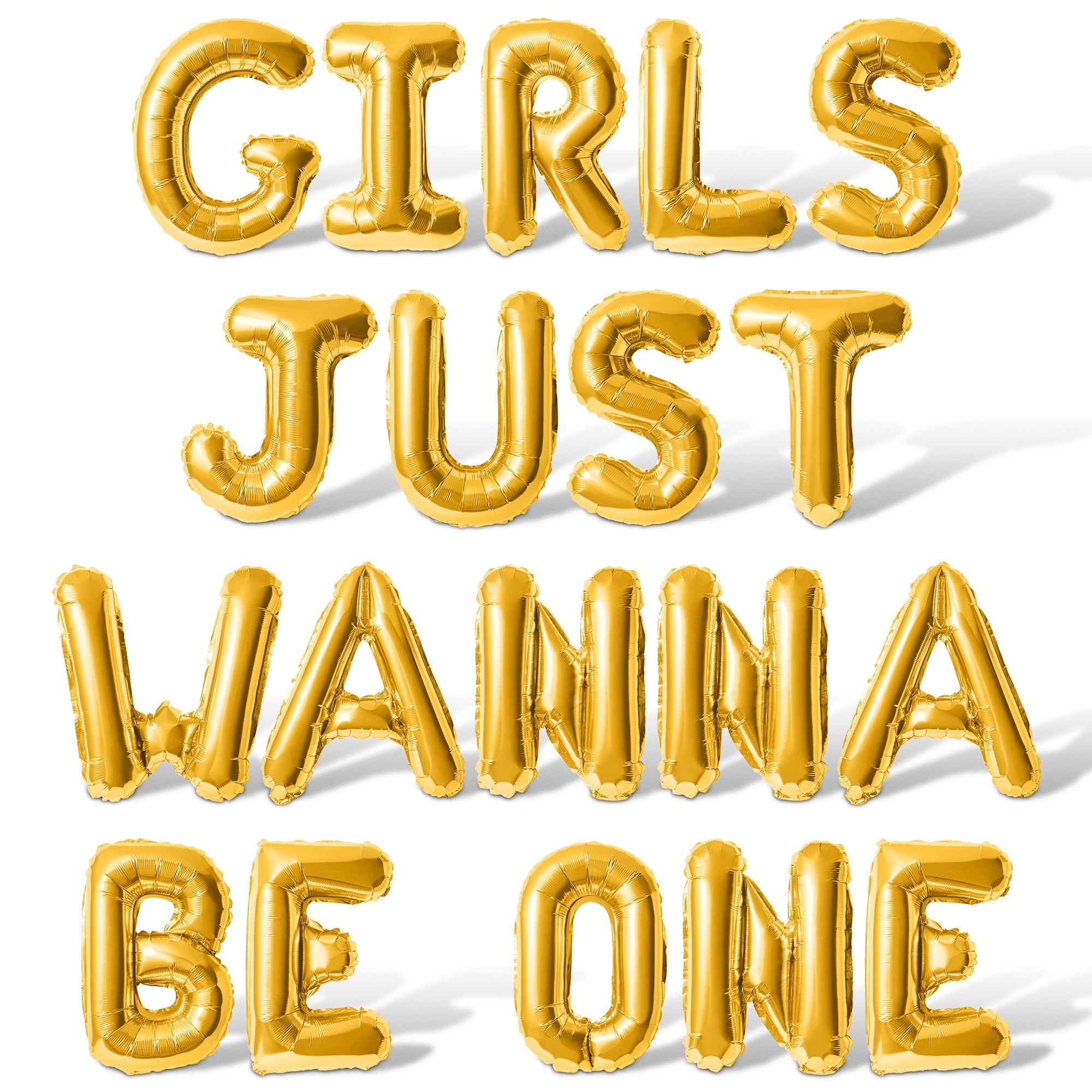 Letter Balloons - GIRLS JUST WANNA BE ONE 16" Inch Alphabet Letters ...