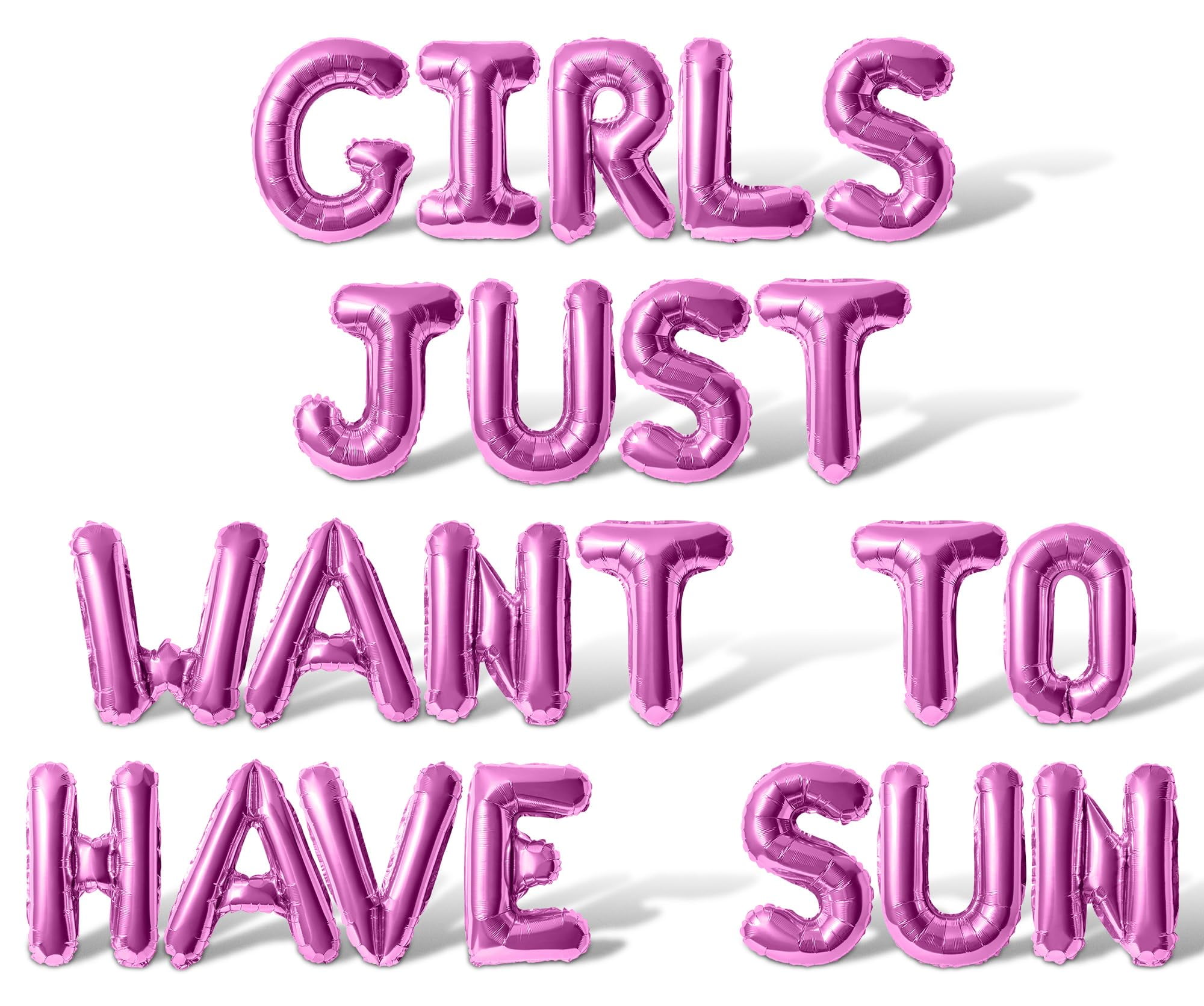 Letter Balloons - GIRLS JUST WANT BSL1 TO HAVE SUN 16" Inch Alphabet ...
