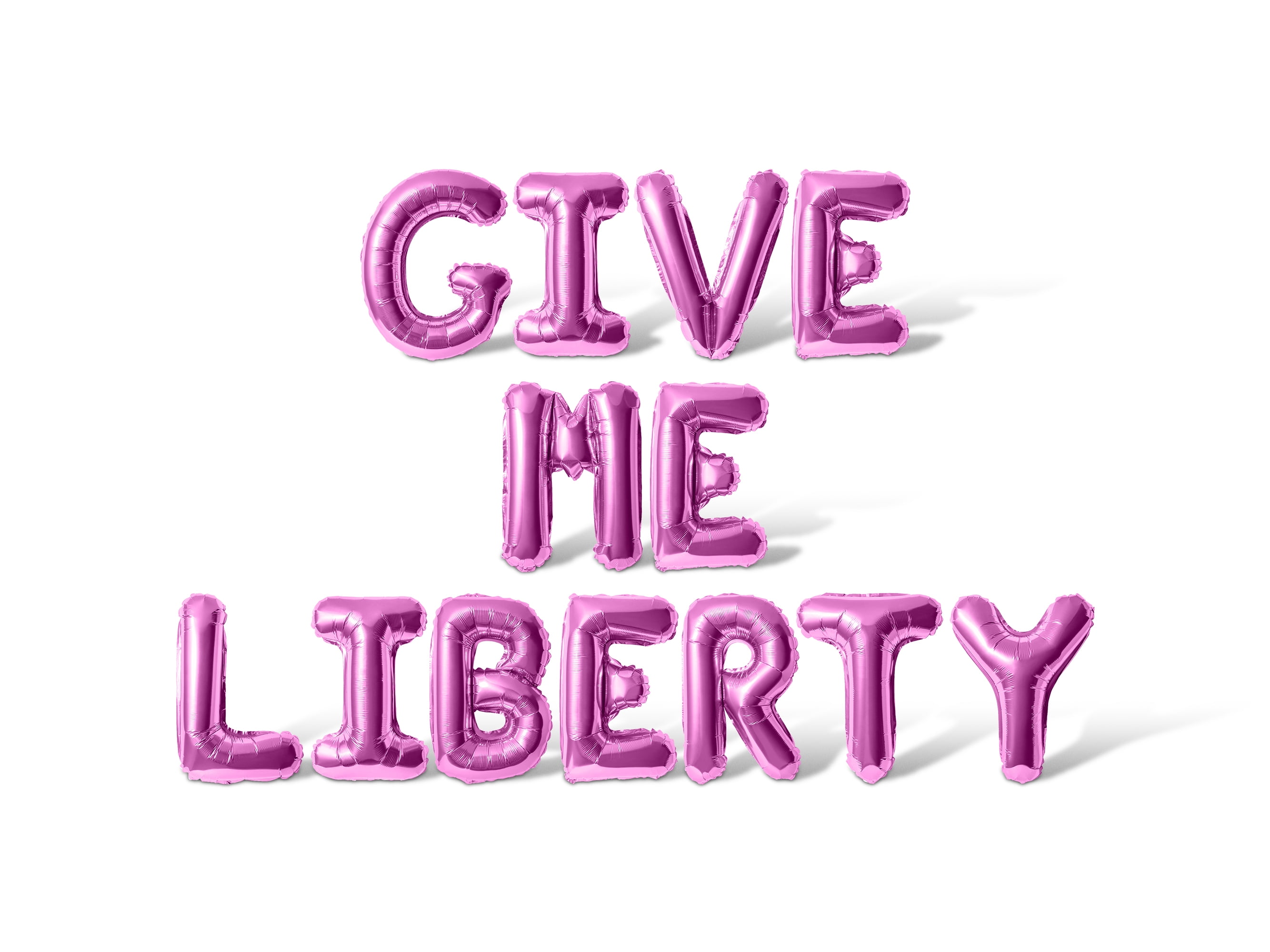 Letter Balloons - GIVE ME LIBERTY 16" Inch Alphabet Letters Foil Mylar ...