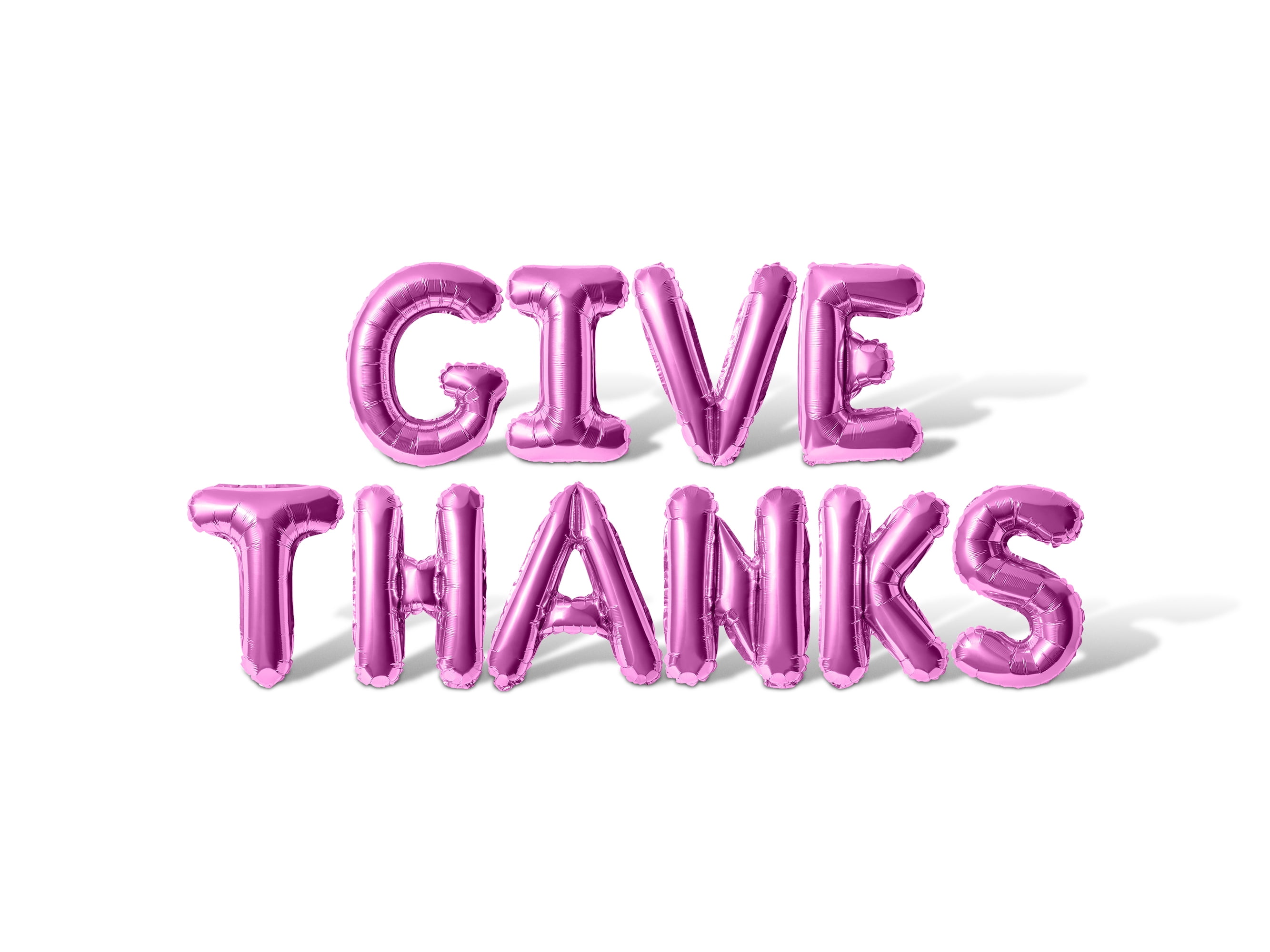 Letter Balloons - GIVE THANKS 16" Inch Alphabet Letters Foil Mylar ...