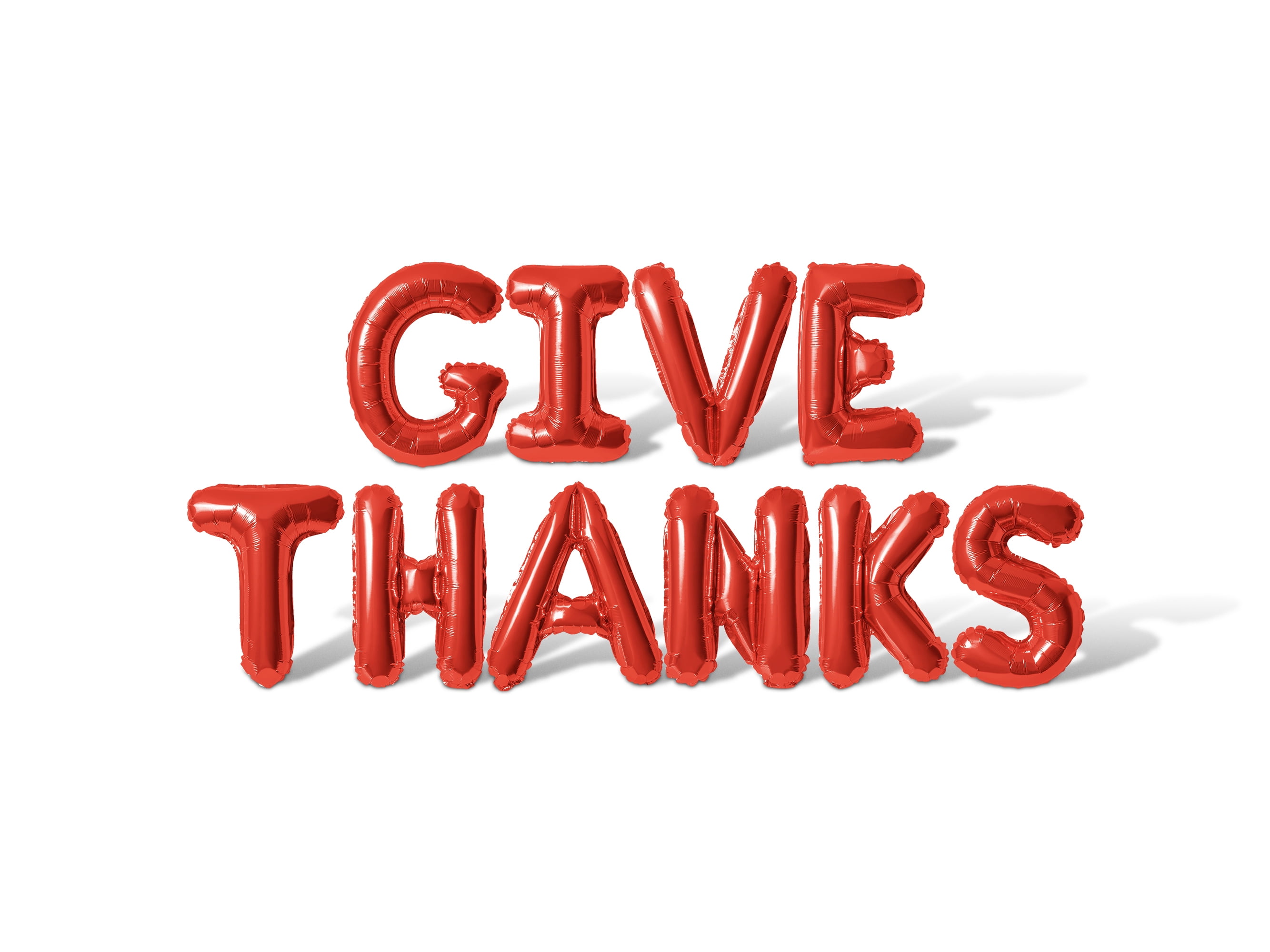 Letter Balloons - GIVE THANKS 16" Inch Alphabet Letters Foil Mylar ...