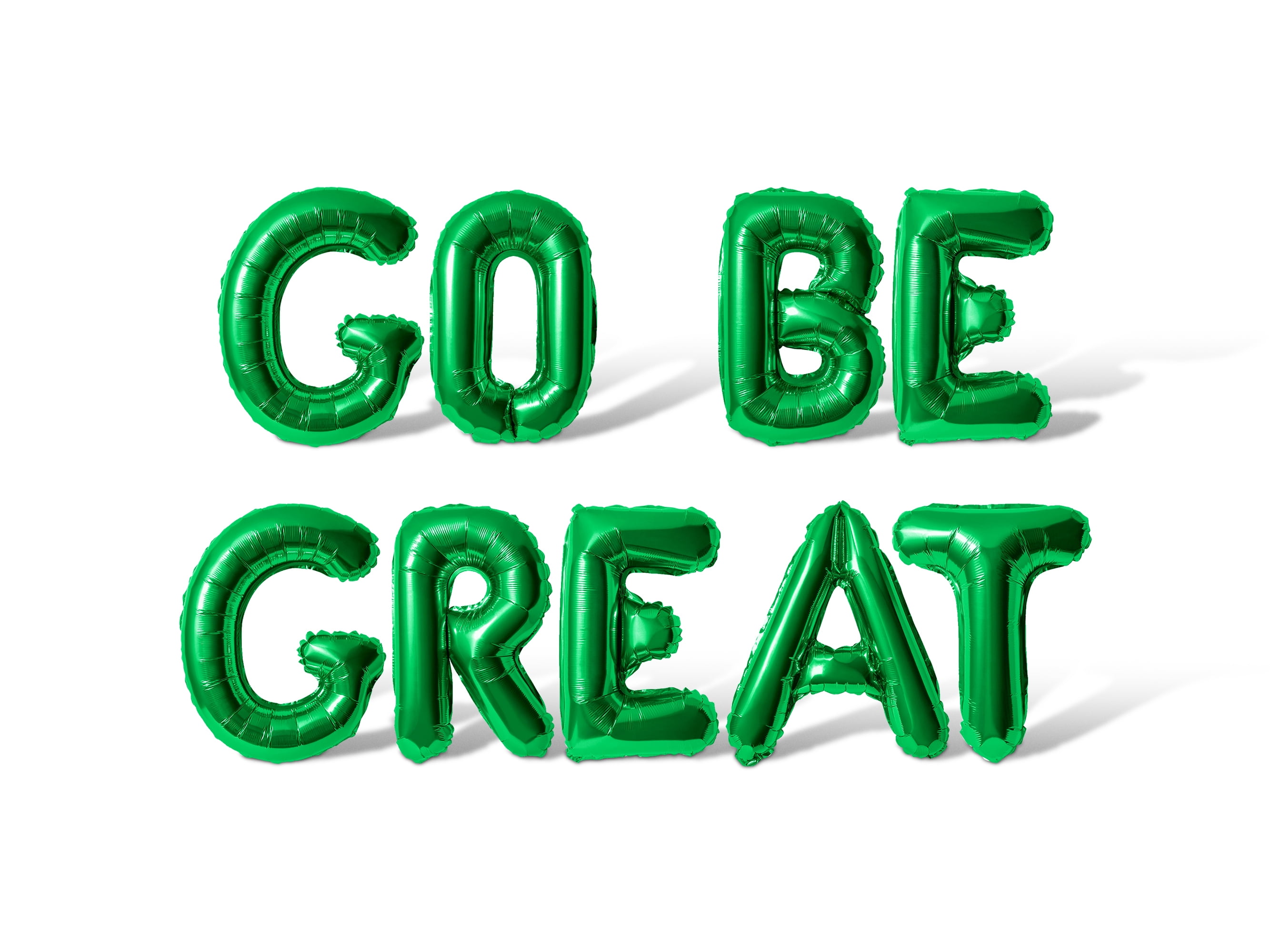 Letter Balloons - GO BE GREAT 16" Inch Alphabet Letters Foil Mylar ...