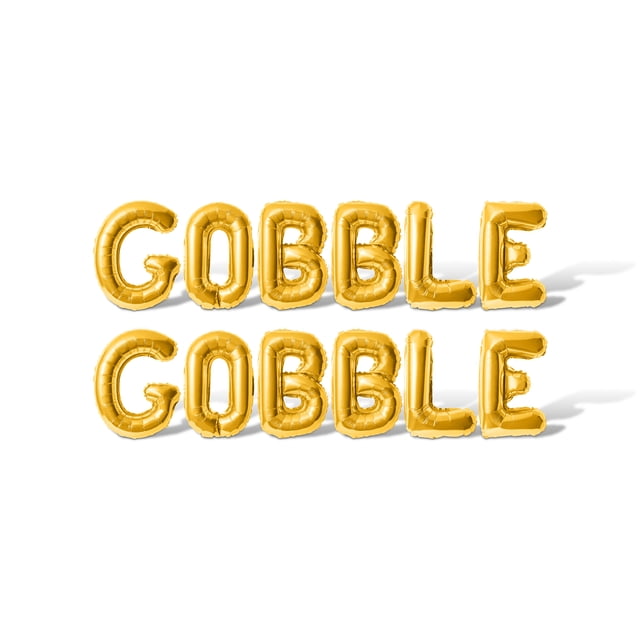 Letter Balloons - GOBBLE GOBBLE 16" Inch Alphabet Letters Foil Mylar ...