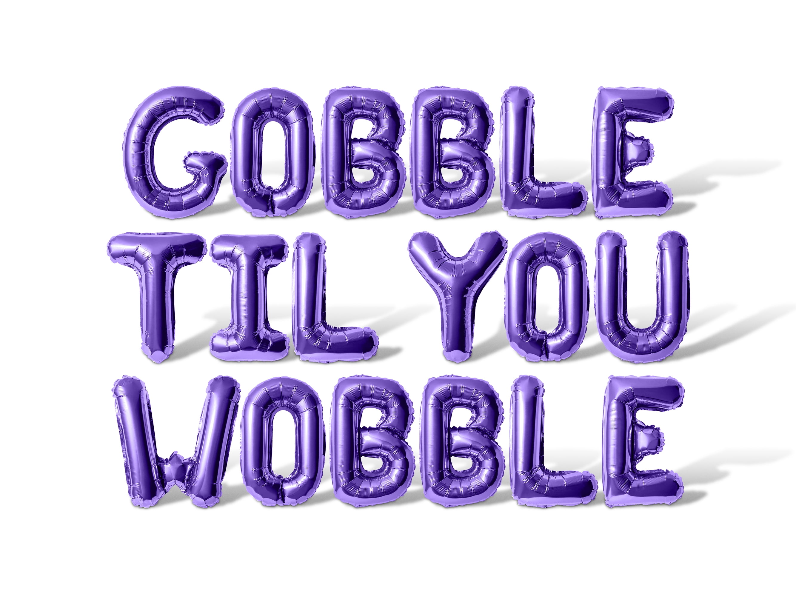 Letter Balloons - GOBBLE TIL YOU WOBBLE 16" Inch Alphabet Letters Foil ...