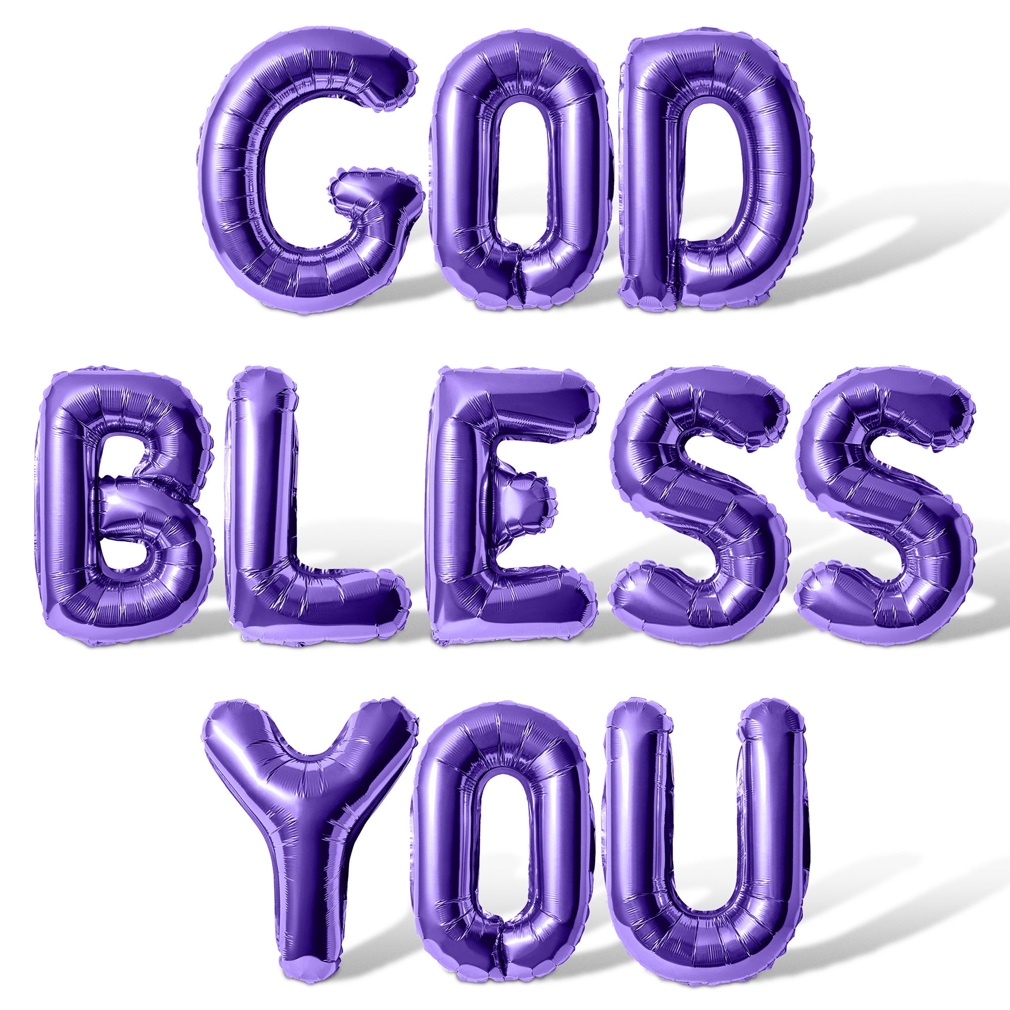 Letter Balloons - GOD BLESS YOU 16" Inch Alphabet Letters Foil Mylar ...