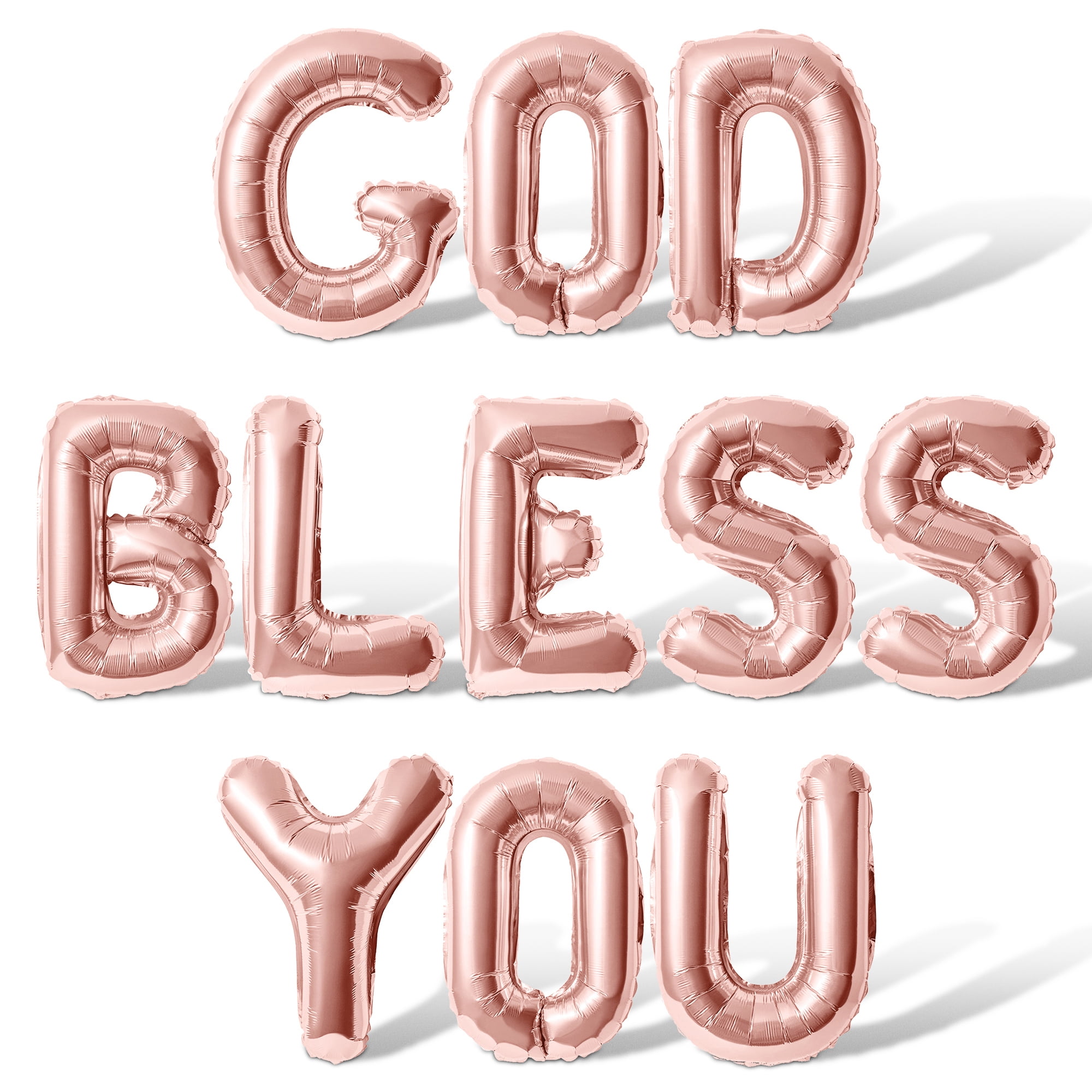 Letter Balloons - GOD BLESS YOU 16" Inch Alphabet Letters Foil Mylar ...