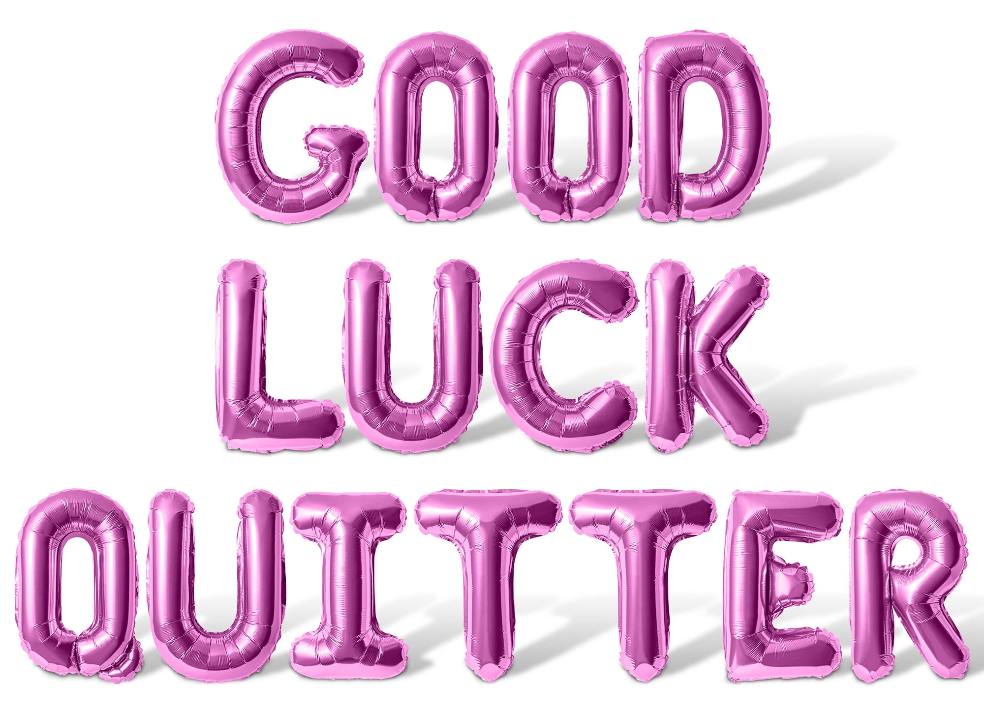 Letter Balloons - GOOD LUCK QUITTER 16" Inch Alphabet Letters Foil ...