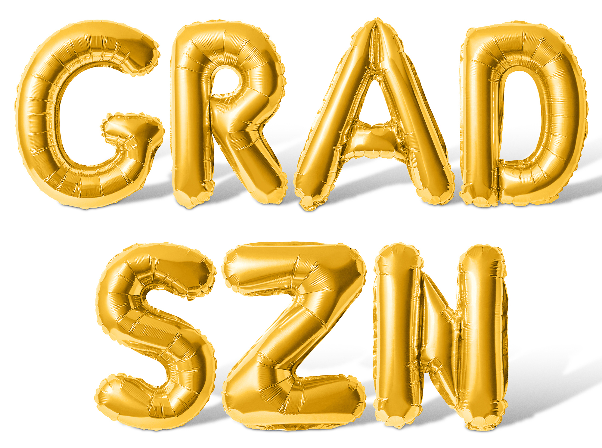 Letter Balloons - GRAD SZN 16" Inch Alphabet Letters Foil Mylar Balloon ...