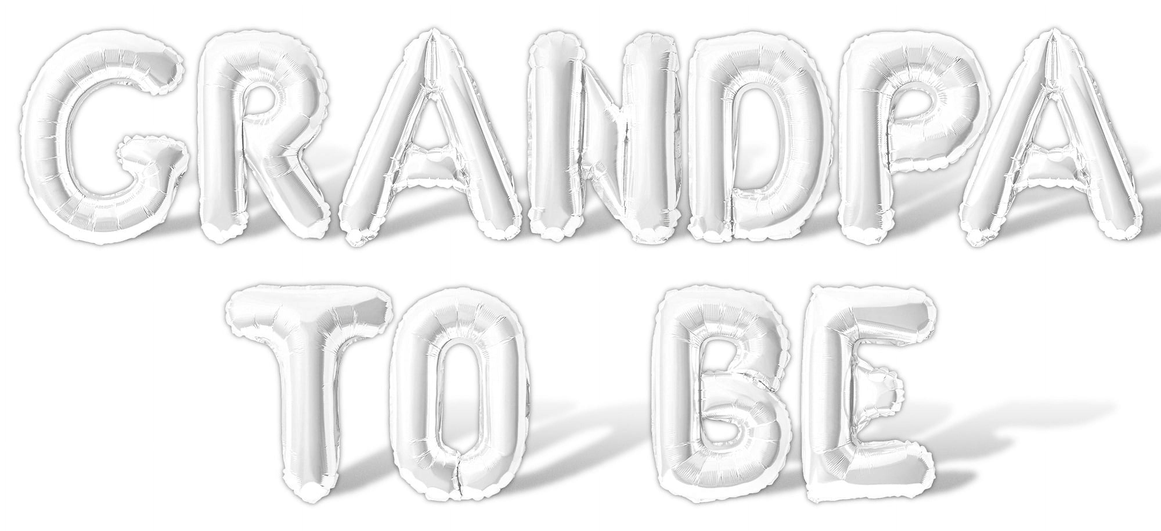 Letter Balloons - GRANDPA TO BE 16" Inch Alphabet Letters Foil Mylar ...