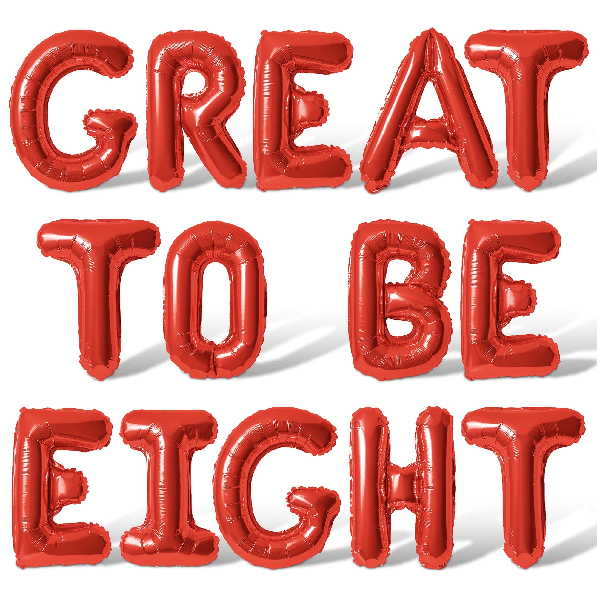 Letter Balloons - GREAT TO BE EIGHT 16" Inch Alphabet Letters Foil ...
