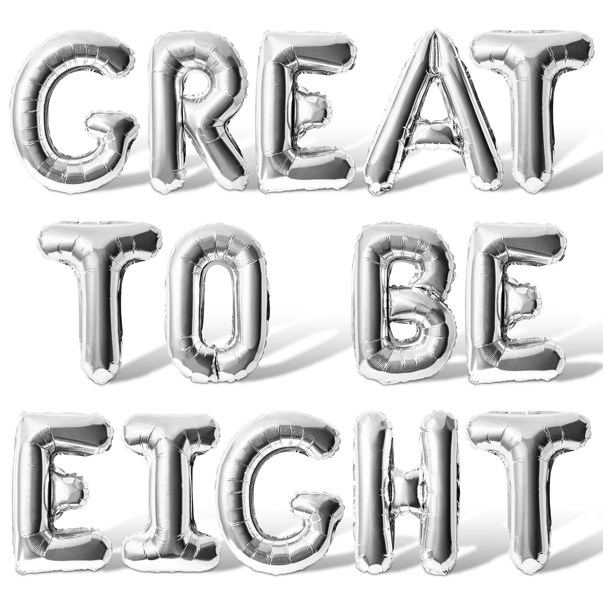 Letter Balloons - GREAT TO BE EIGHT 16" Inch Alphabet Letters Foil ...