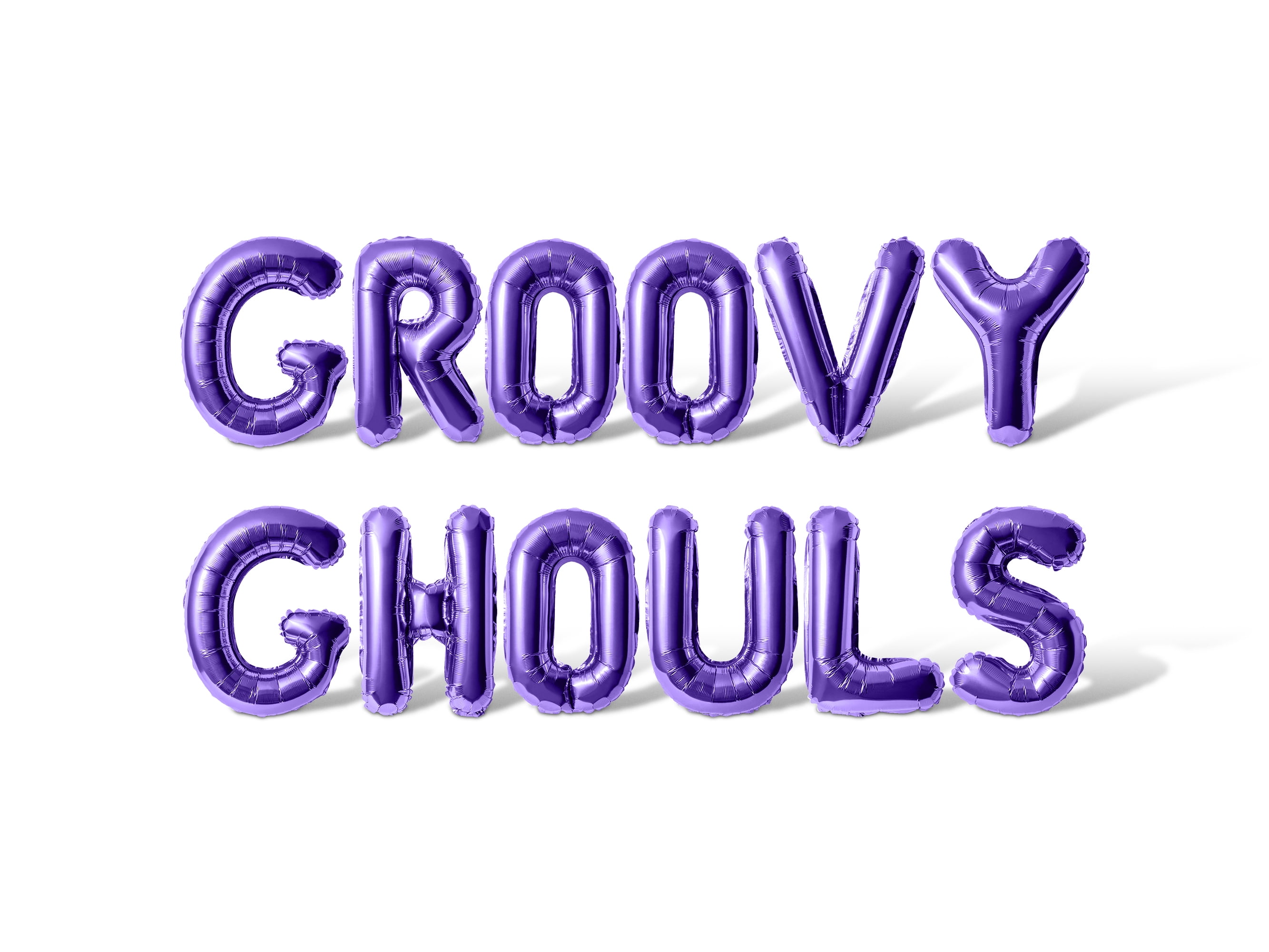 Letter Balloons - GROOVY GHOULS 16" Inch Alphabet Letters Foil Mylar ...