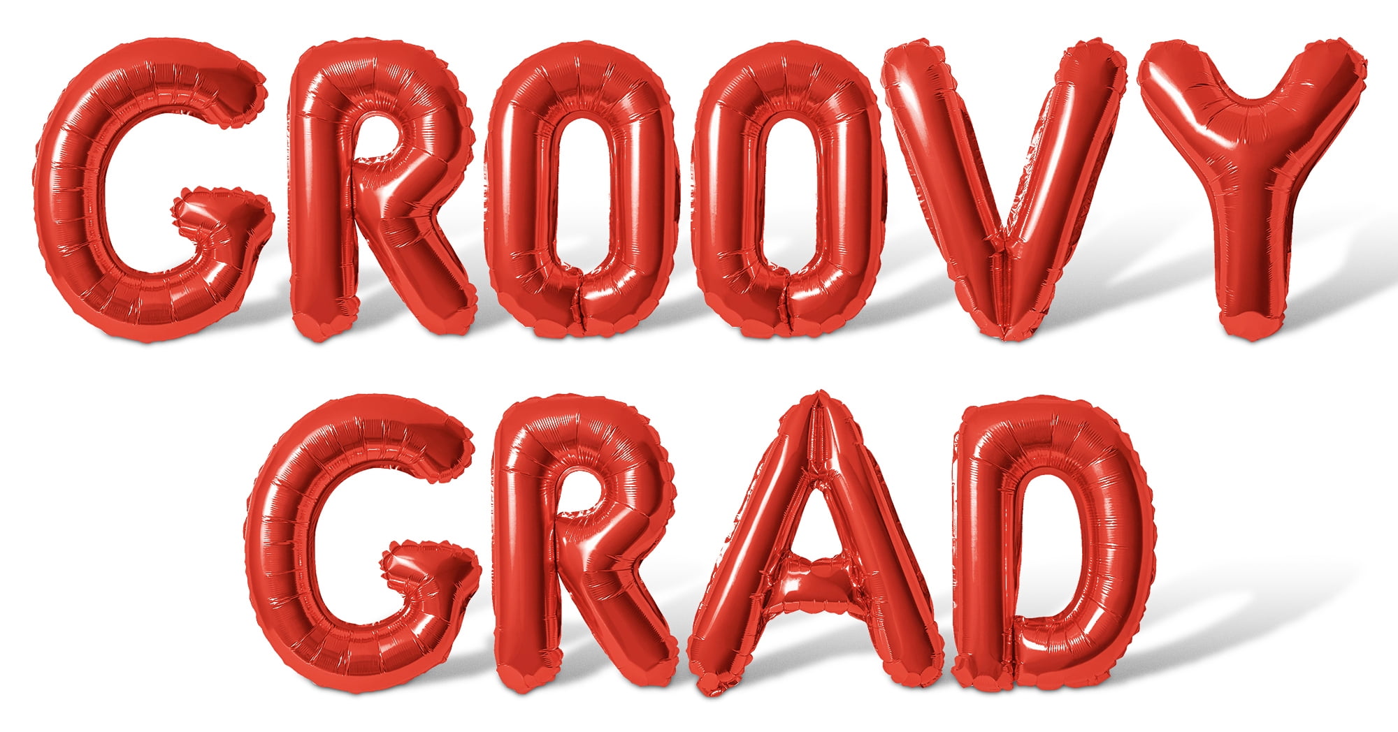 Letter Balloons - GROOVY GRAD 16" Inch Alphabet Letters Foil Mylar ...
