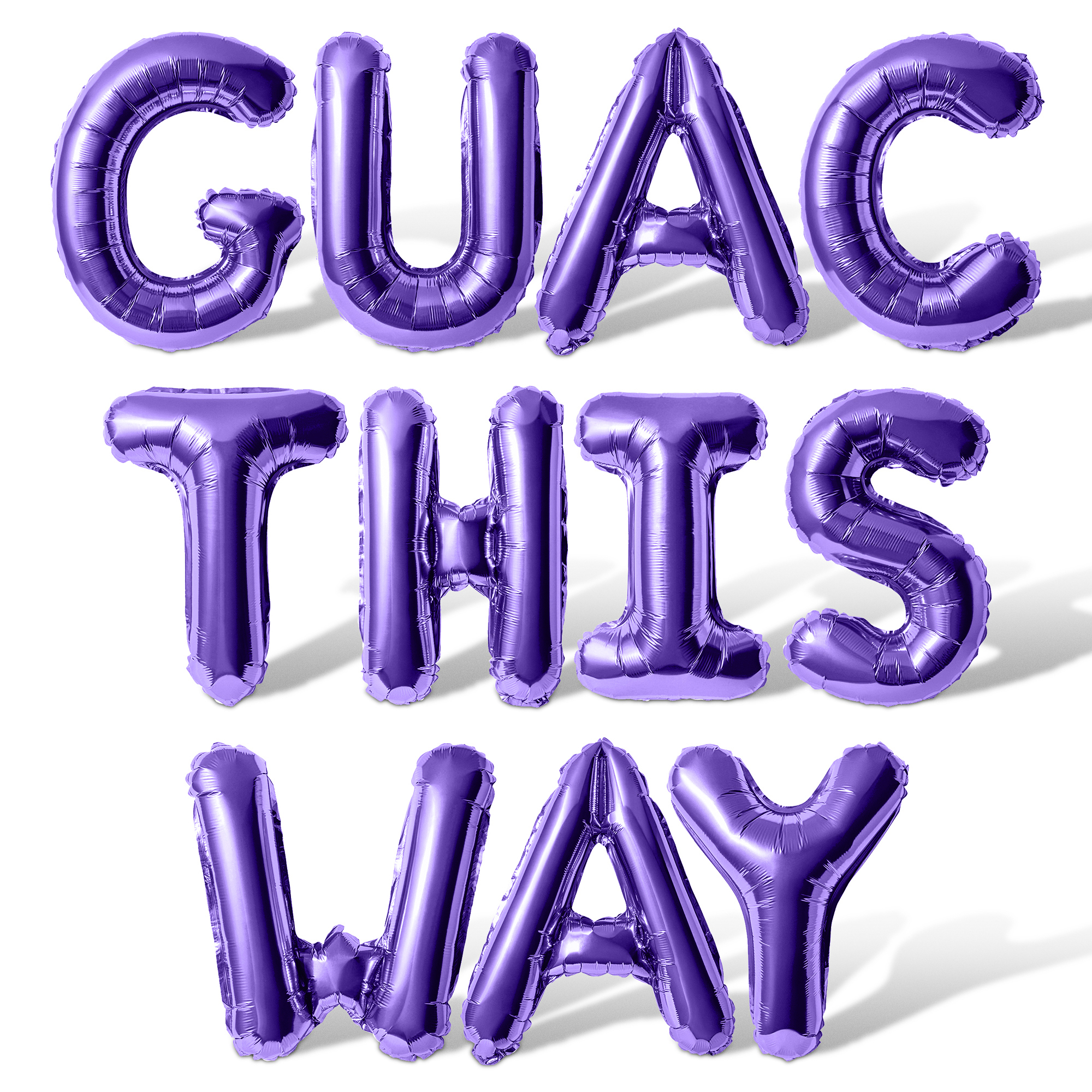 Letter Balloons - GUAC THIS WAY 16" Inch Alphabet Letters Foil Mylar ...