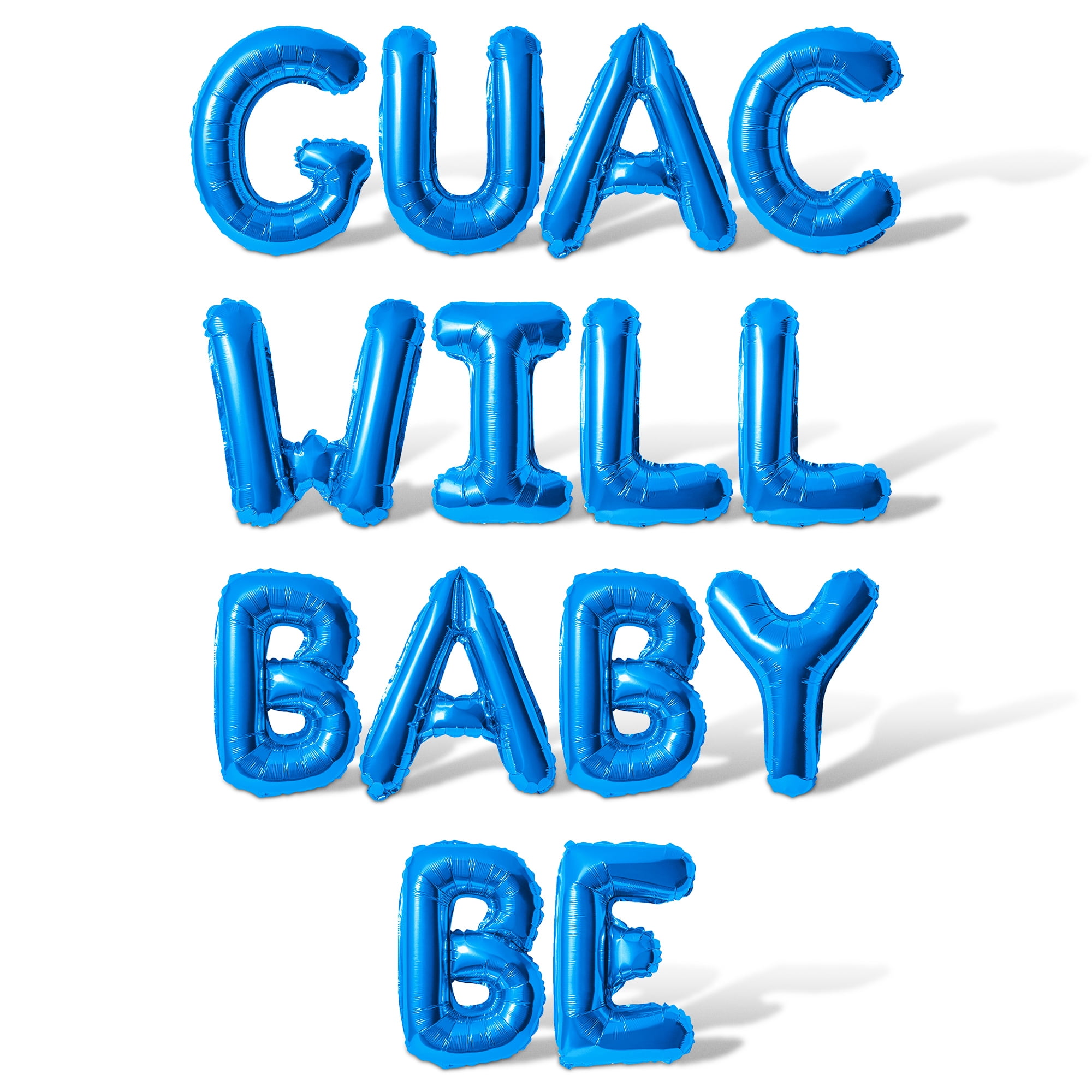 Letter Balloons - GUAC WILL BABY BE 16" Inch Alphabet Letters Foil ...