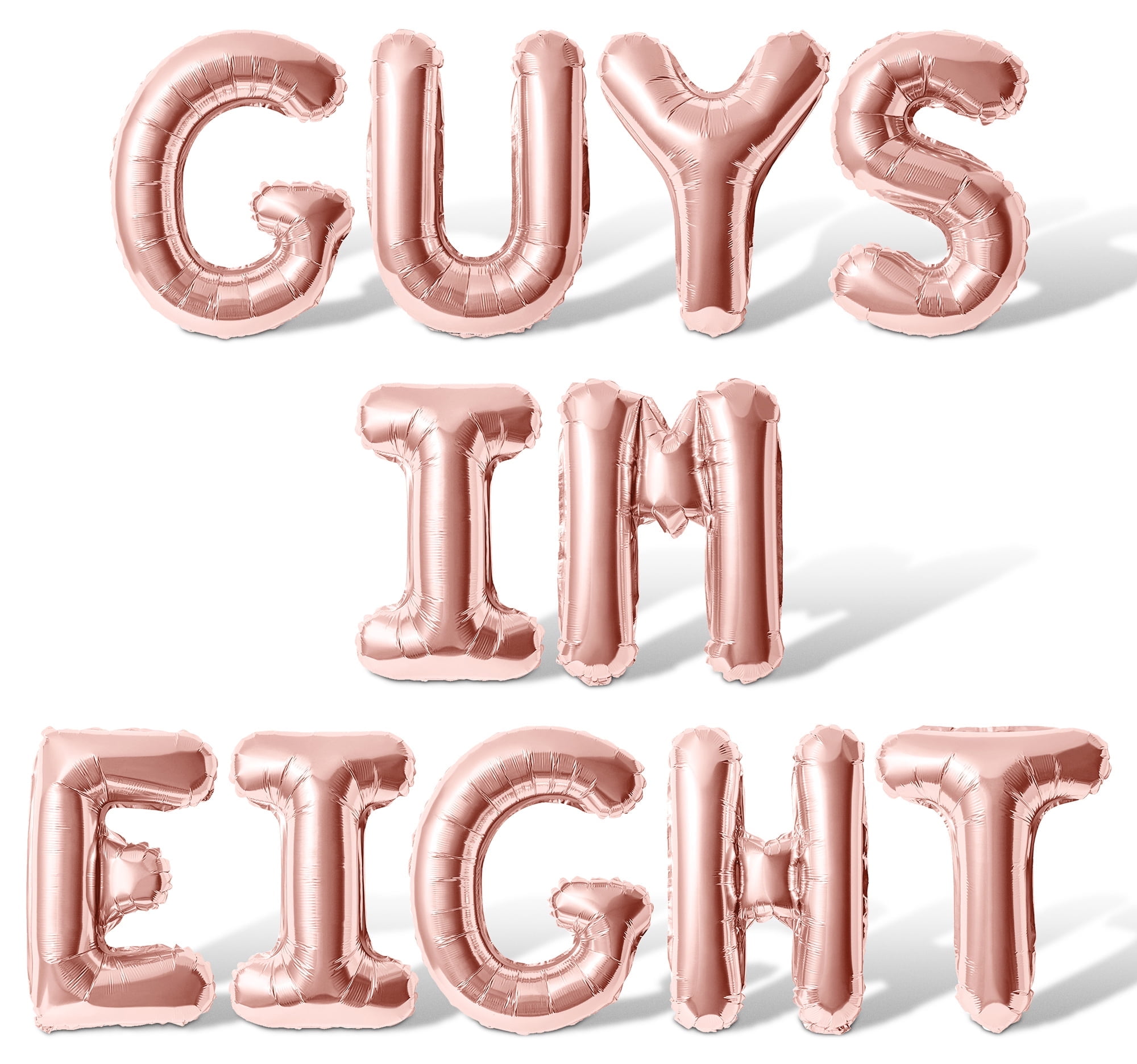 Letter Balloons - GUYS IM EIGHT 16" Inch Alphabet Letters Foil Mylar ...