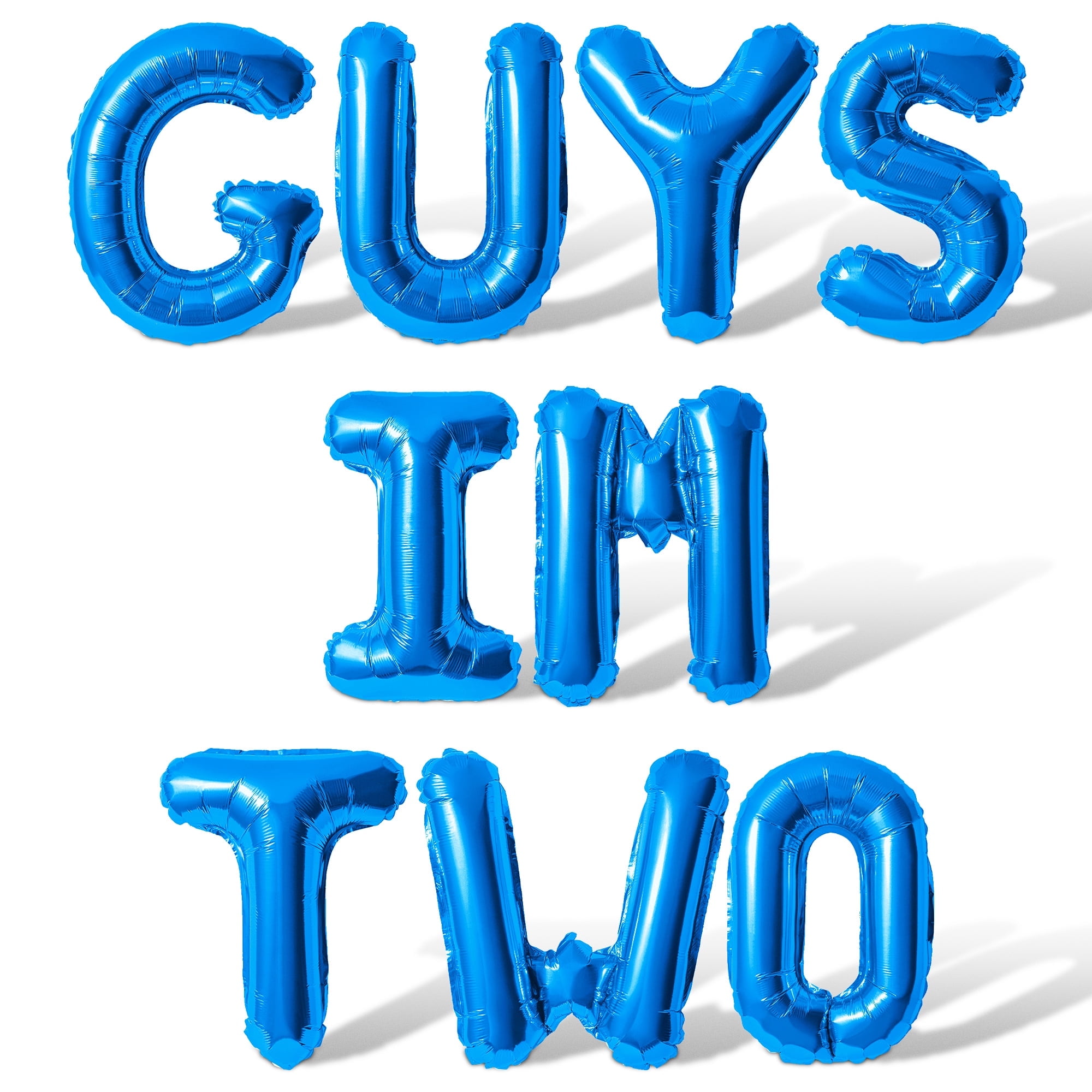 Letter Balloons - GUYS IM TWO 16" Inch Alphabet Letters Foil Mylar ...
