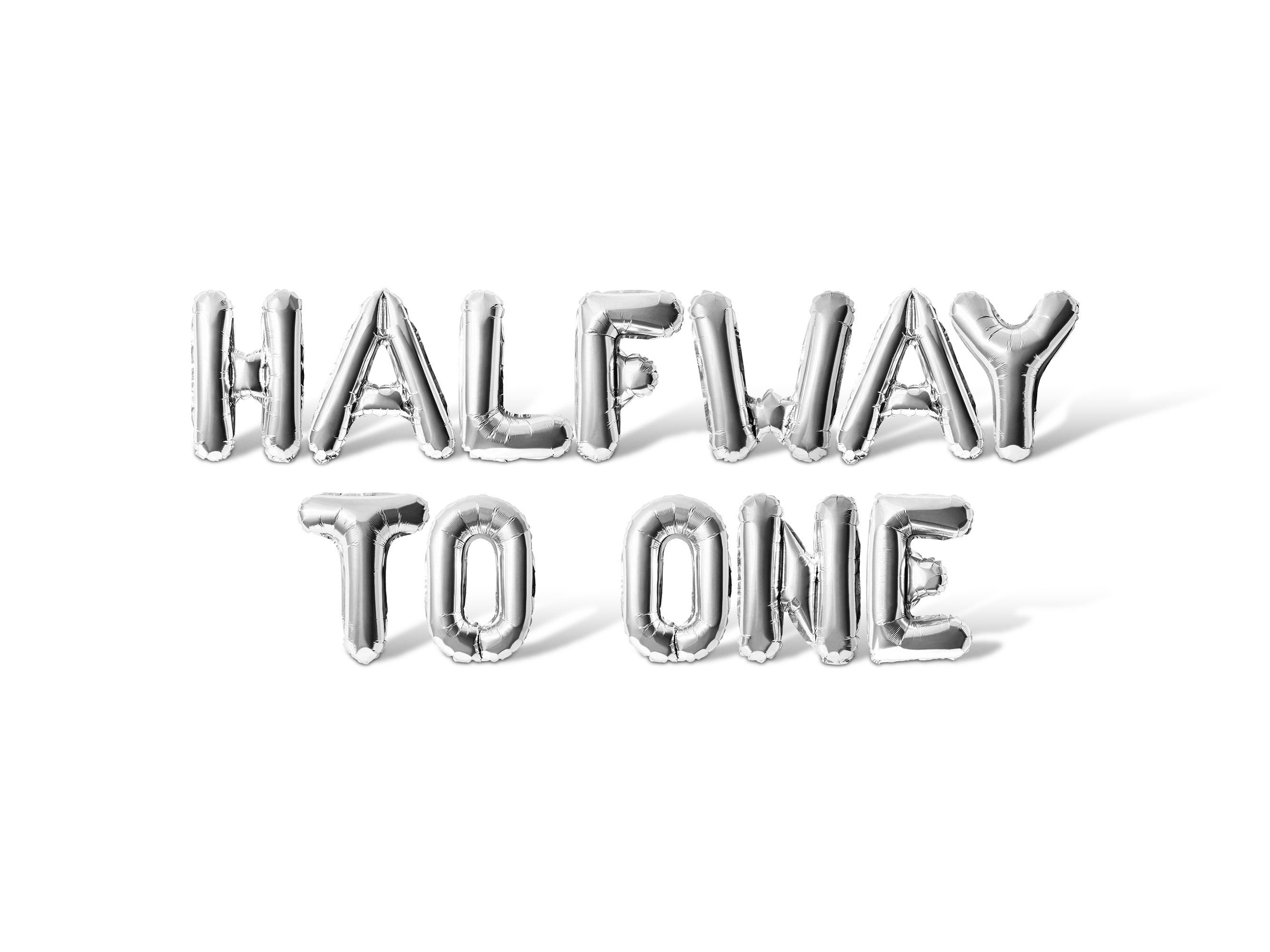 Letter Balloons - HALFWAY TO ONE 16" Inch Alphabet Letters Foil Mylar ...