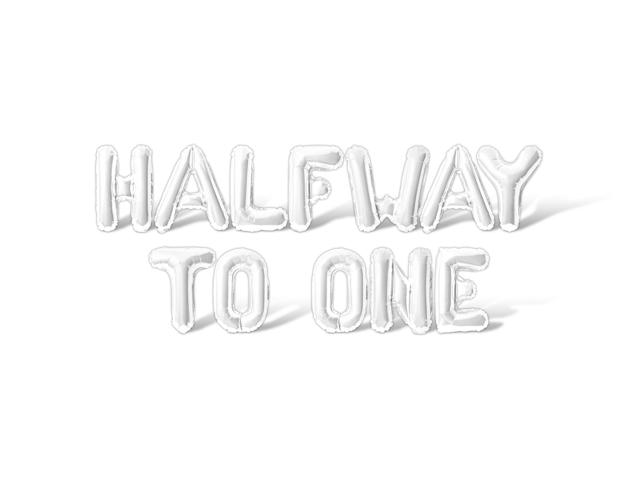 Letter Balloons - HALFWAY TO ONE 16" Inch Alphabet Letters Foil Mylar ...