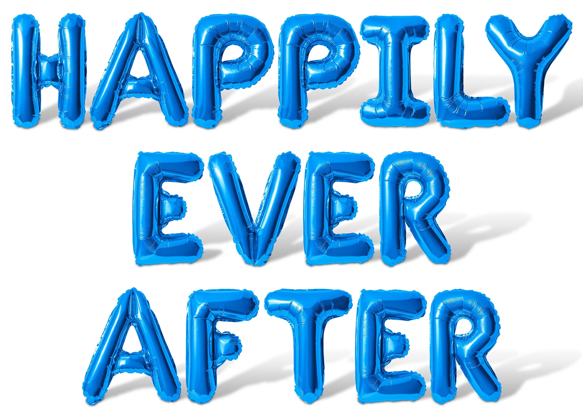 Letter Balloons - HAPPILY EVER AFTER 16" Inch Alphabet Letters Foil ...