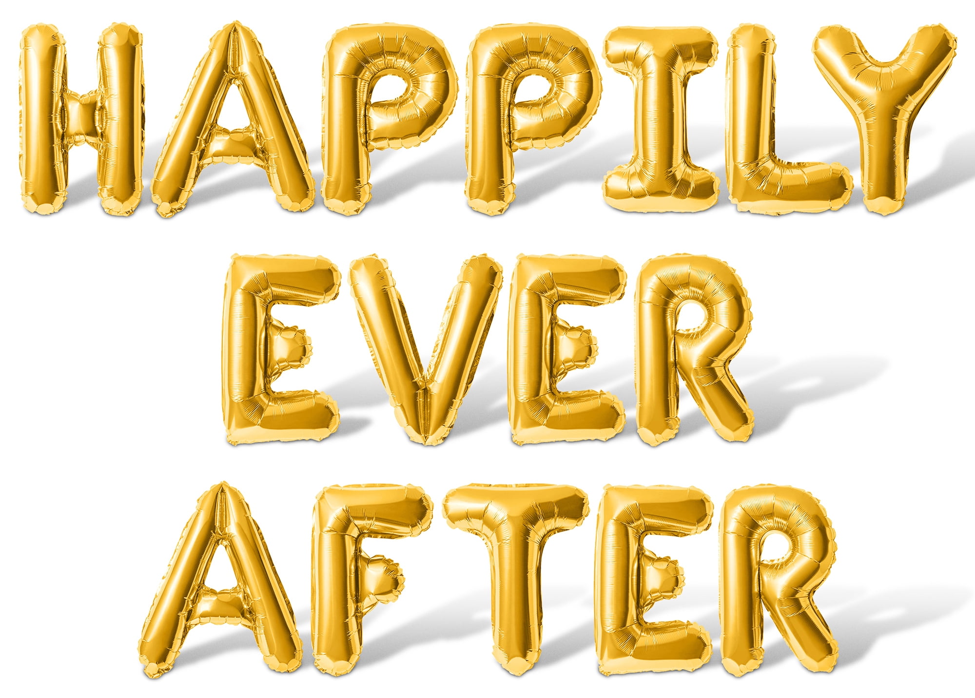 Letter Balloons - HAPPILY EVER AFTER 16" Inch Alphabet Letters Foil ...