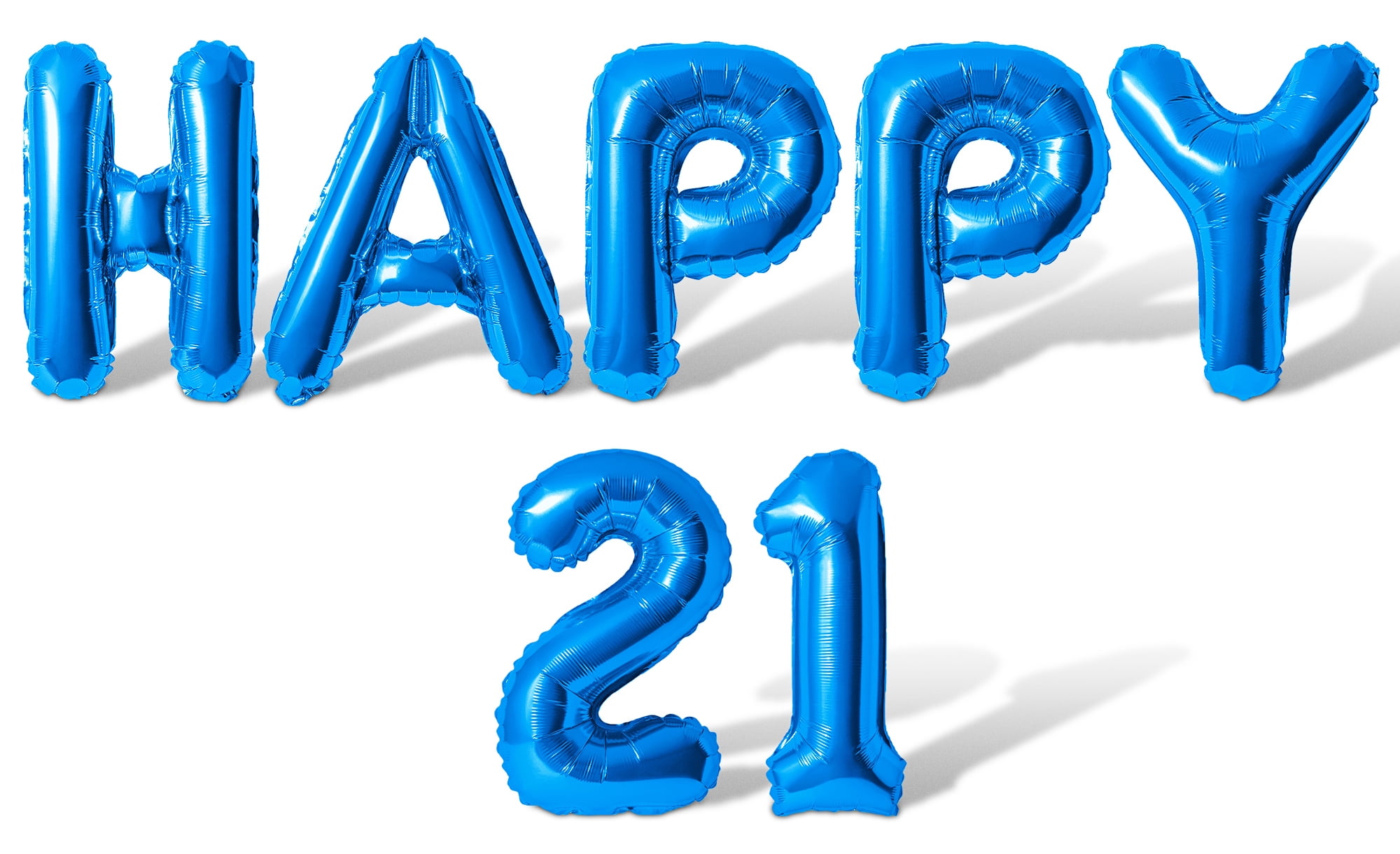 Letter Balloons - HAPPY 21 16" Inch Alphabet Letters Foil Mylar Balloon ...