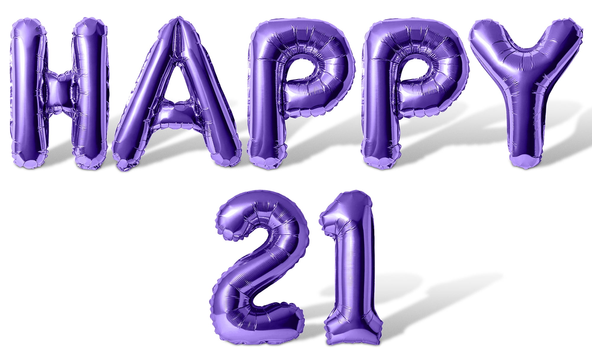 Letter Balloons - HAPPY 21 16" Inch Alphabet Letters Foil Mylar Balloon ...