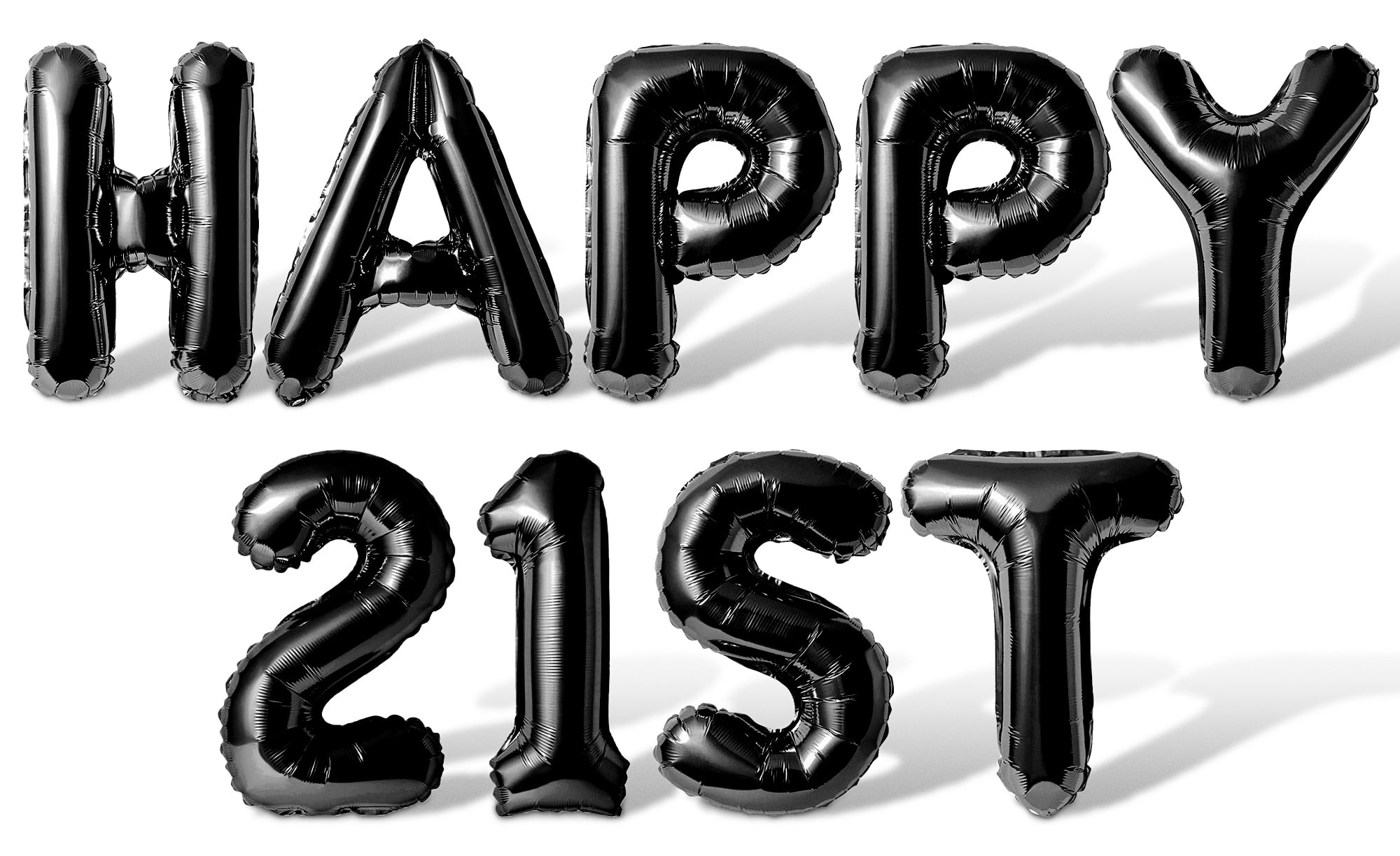 Letter Balloons - HAPPY 21ST 16" Inch Alphabet Letters Foil Mylar ...