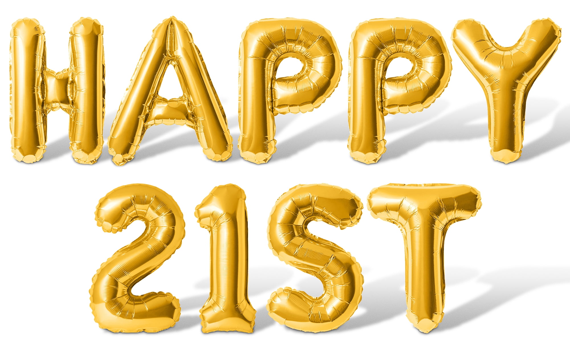 Letter Balloons - HAPPY 21ST 16" Inch Alphabet Letters Foil Mylar ...