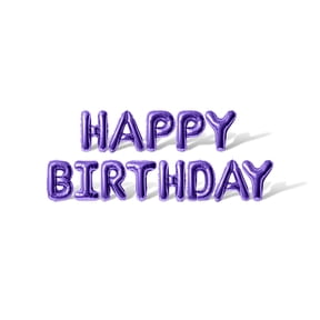 Happy Birthday Balloon Letters