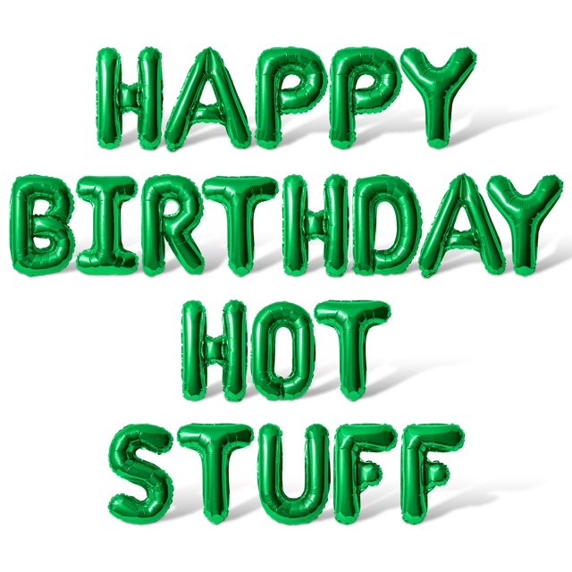 Letter Balloons - HAPPY BIRTHDAY HOT STUFF 16" Inch Alphabet Letters ...