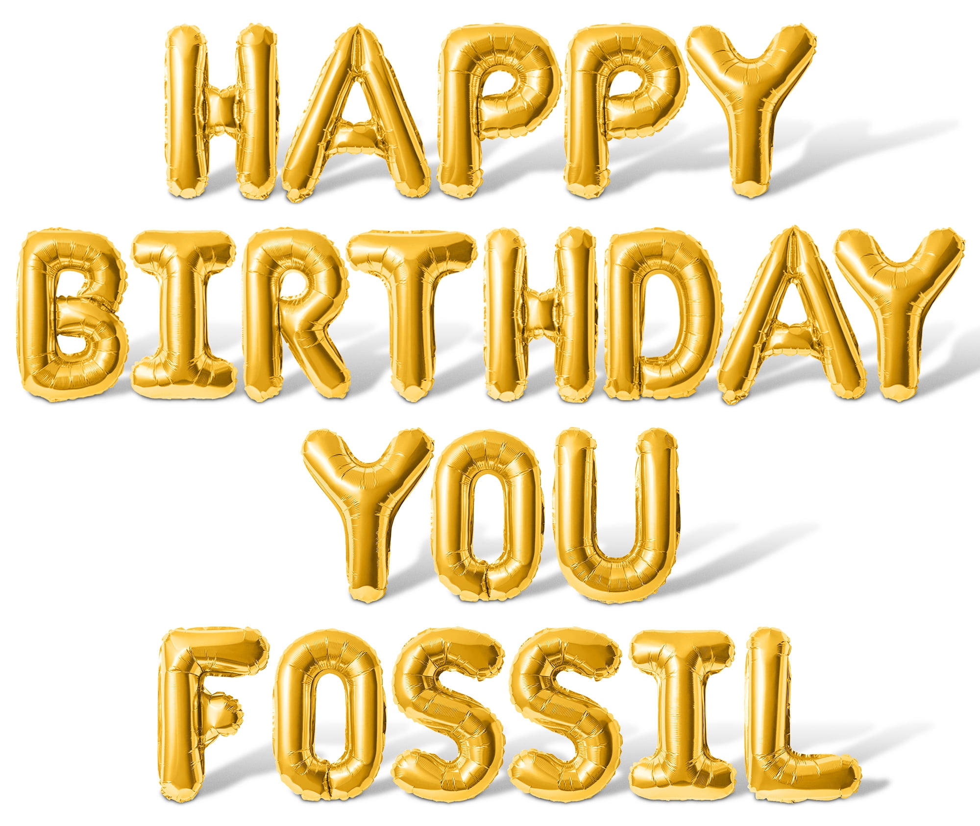 Letter Balloons - HAPPY BIRTHDAY YOU FOSSIL 16" Inch Alphabet Letters ...