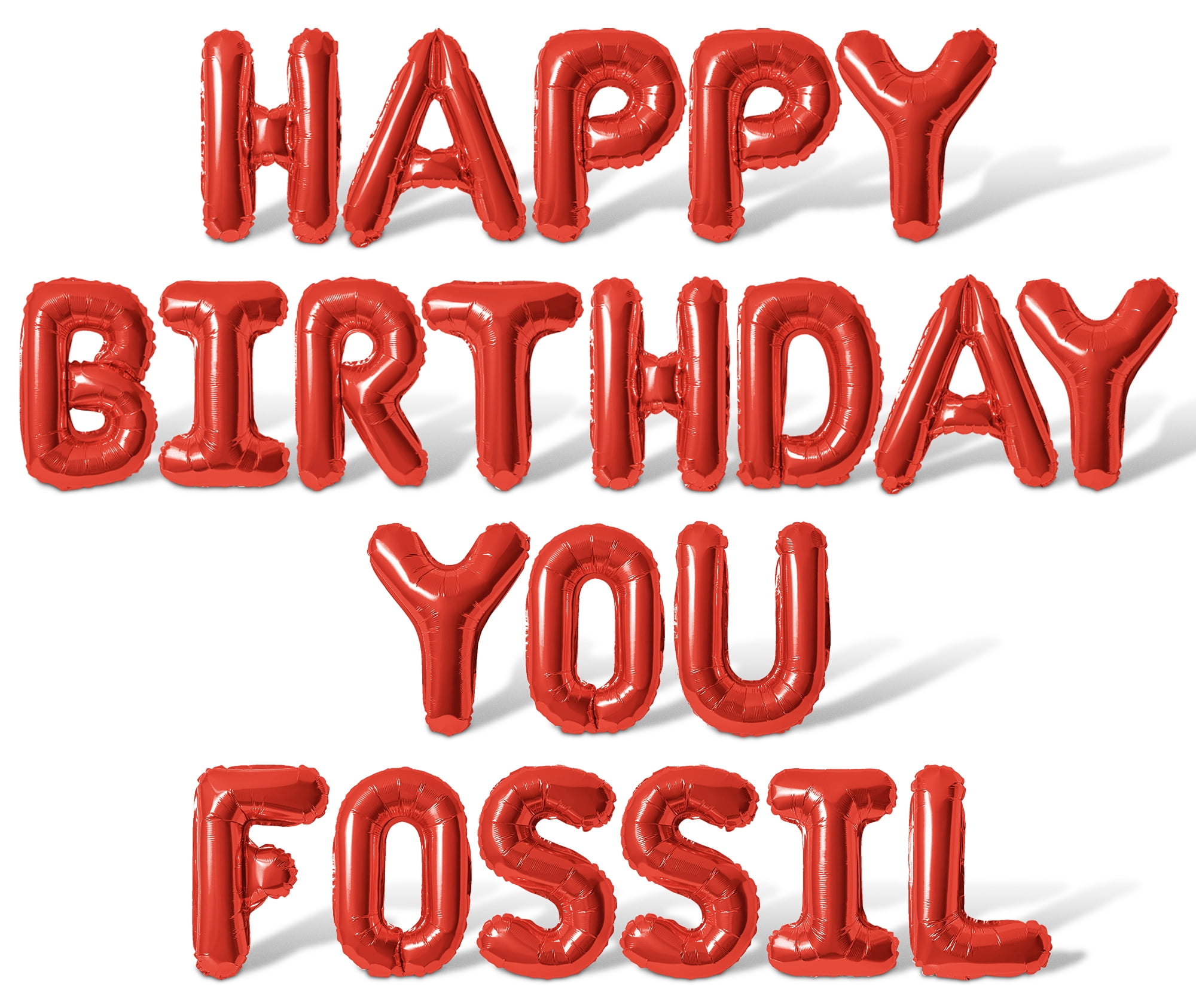 Letter Balloons - HAPPY BIRTHDAY YOU FOSSIL 16" Inch Alphabet Letters ...