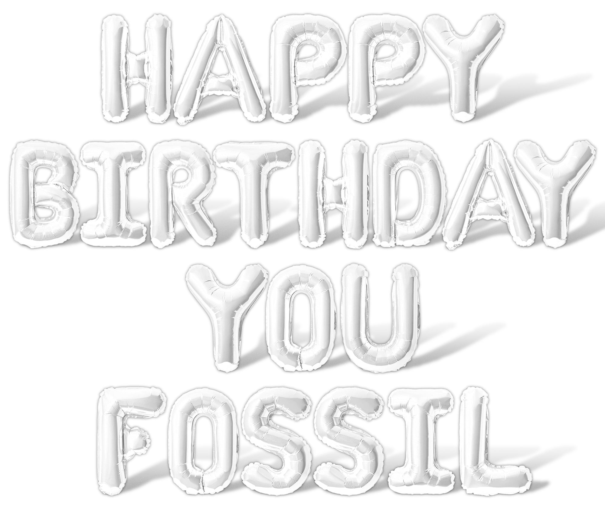 Letter Balloons - HAPPY BIRTHDAY YOU FOSSIL 16" Inch Alphabet Letters ...