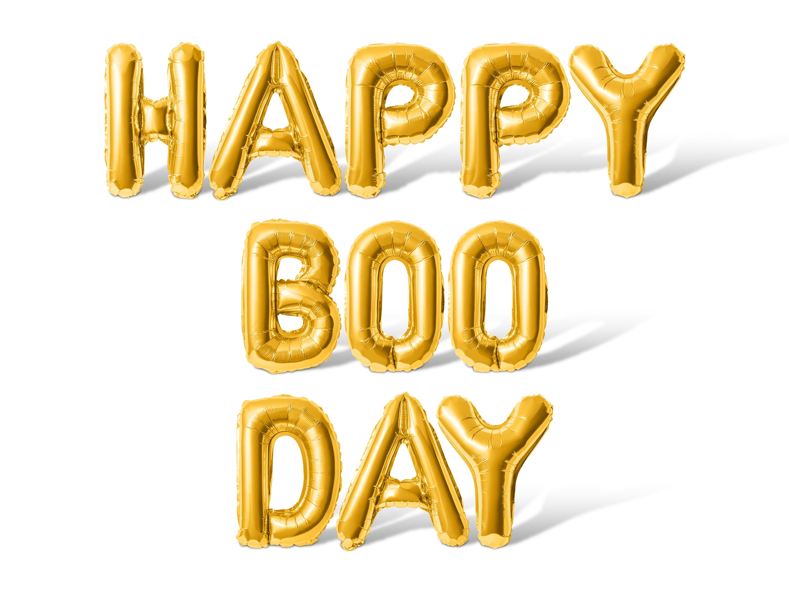 Letter Balloons - HAPPY BOO DAY 16" Inch Alphabet Letters Foil Mylar ...
