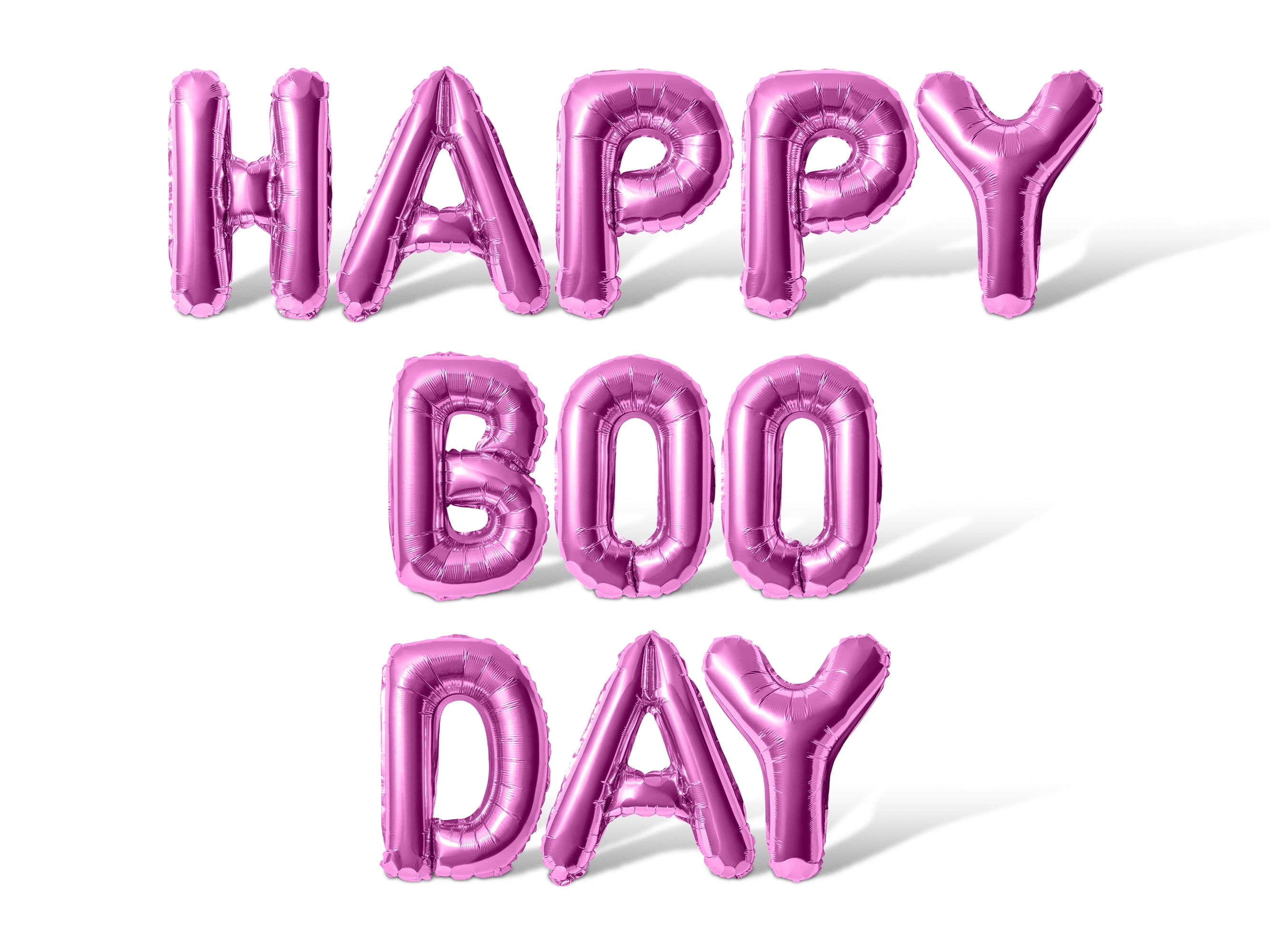 Letter Balloons - HAPPY BOO DAY 16" Inch Alphabet Letters Foil Mylar ...