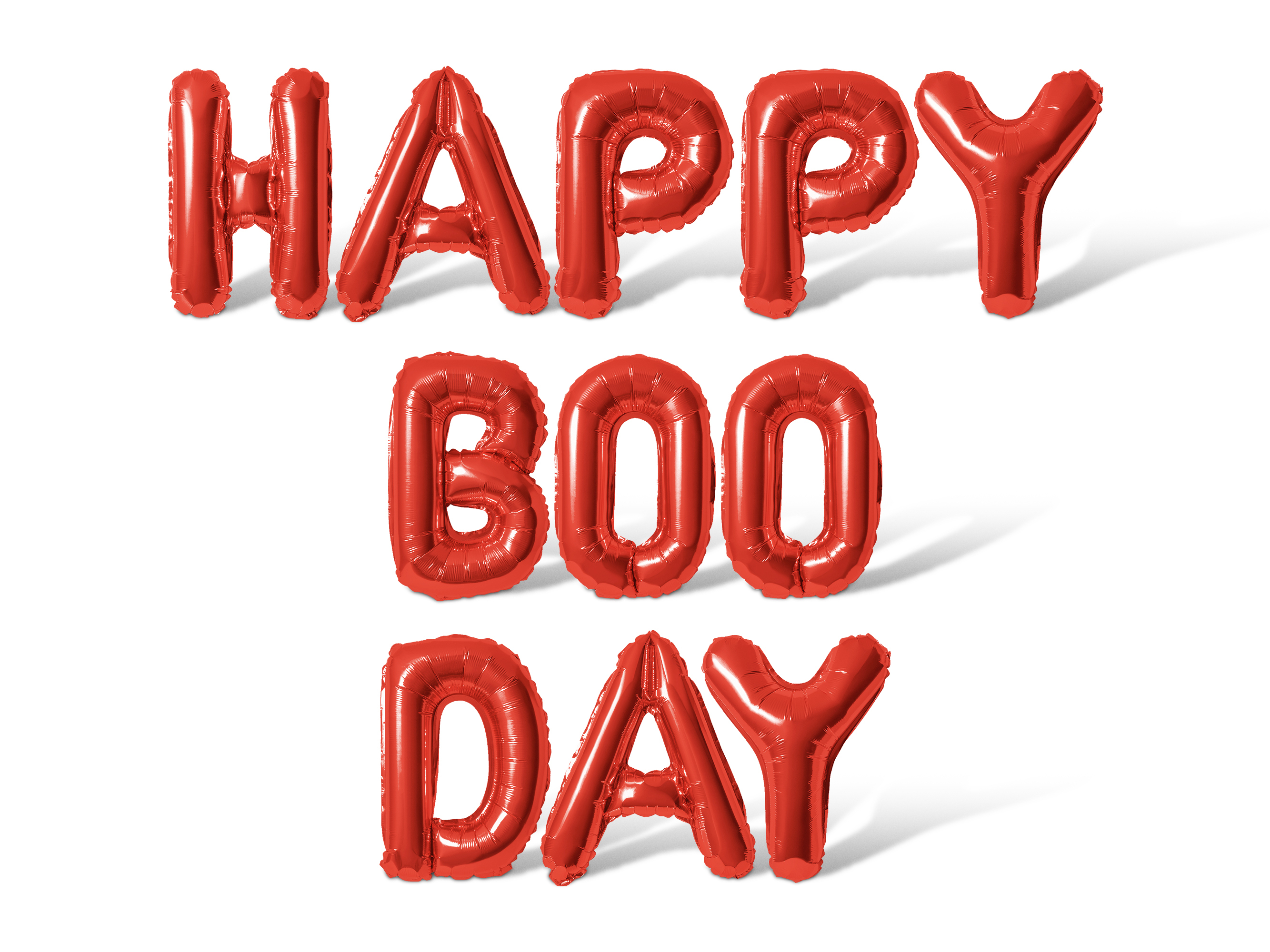 Letter Balloons - HAPPY BOO DAY 16" Inch Alphabet Letters Foil Mylar ...
