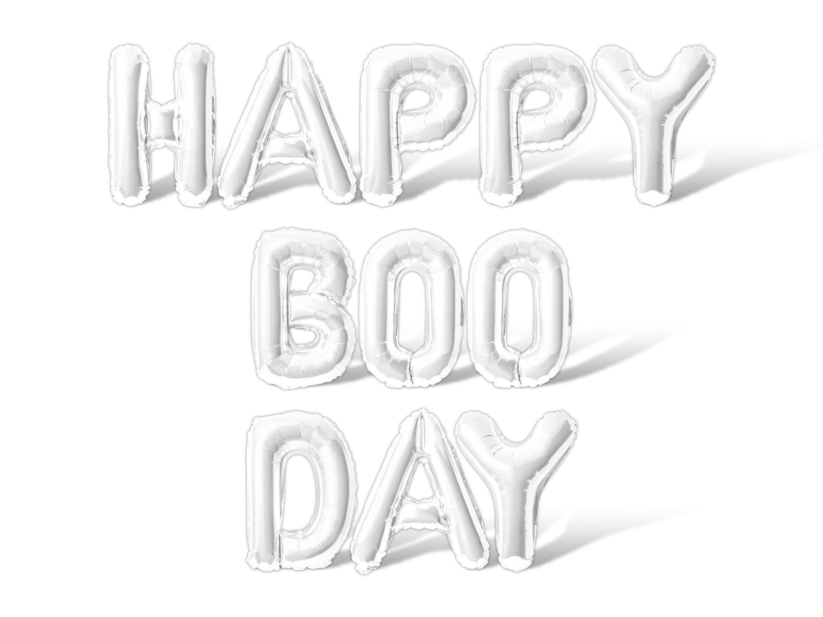 Letter Balloons - HAPPY BOO DAY 16" Inch Alphabet Letters Foil Mylar ...