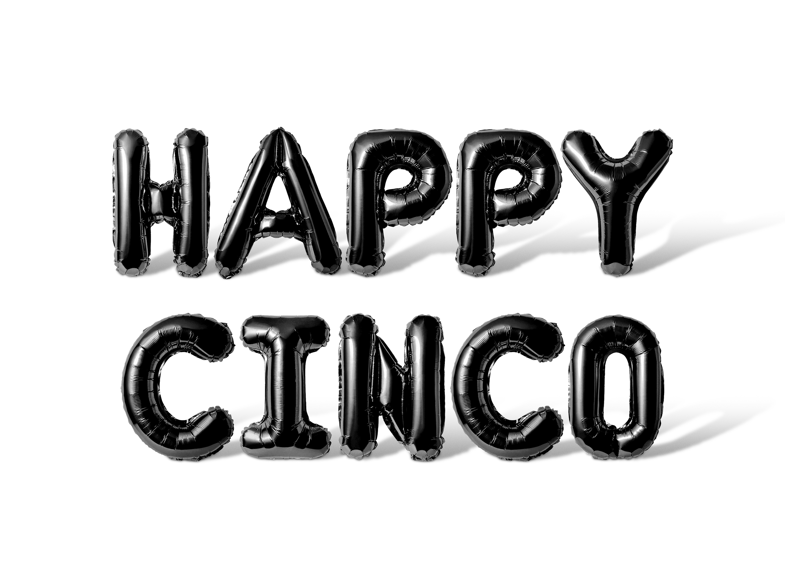 Letter Balloons - HAPPY CINCO 16" Inch Alphabet Letters Foil Mylar ...