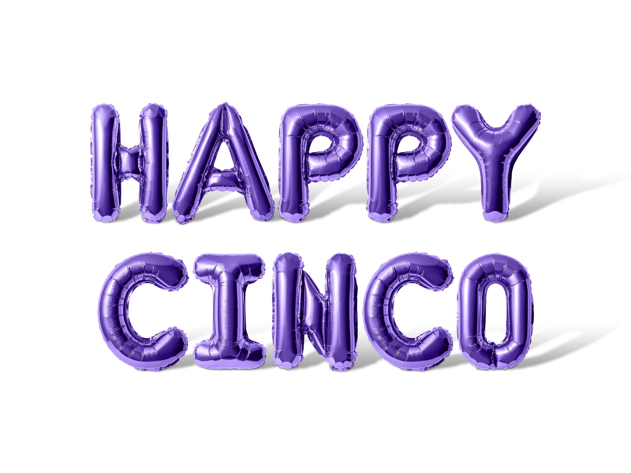 Letter Balloons - HAPPY CINCO 16" Inch Alphabet Letters Foil Mylar ...