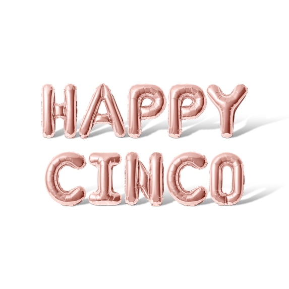 Letter Balloons - HAPPY CINCO 16" Inch Alphabet Letters Foil Mylar ...