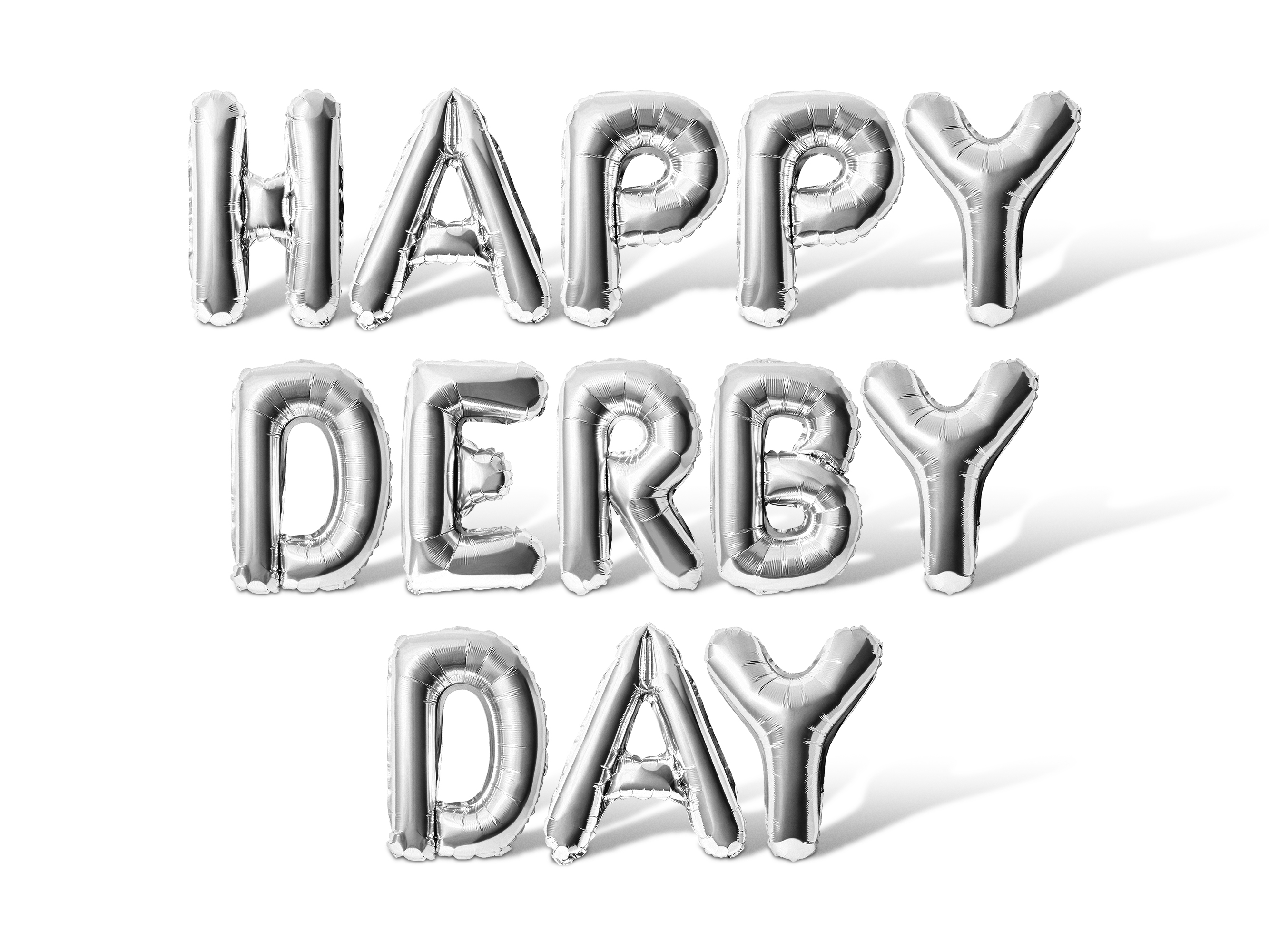 Letter Balloons - HAPPY DERBY DAY 16" Inch Alphabet Letters Foil Mylar ...
