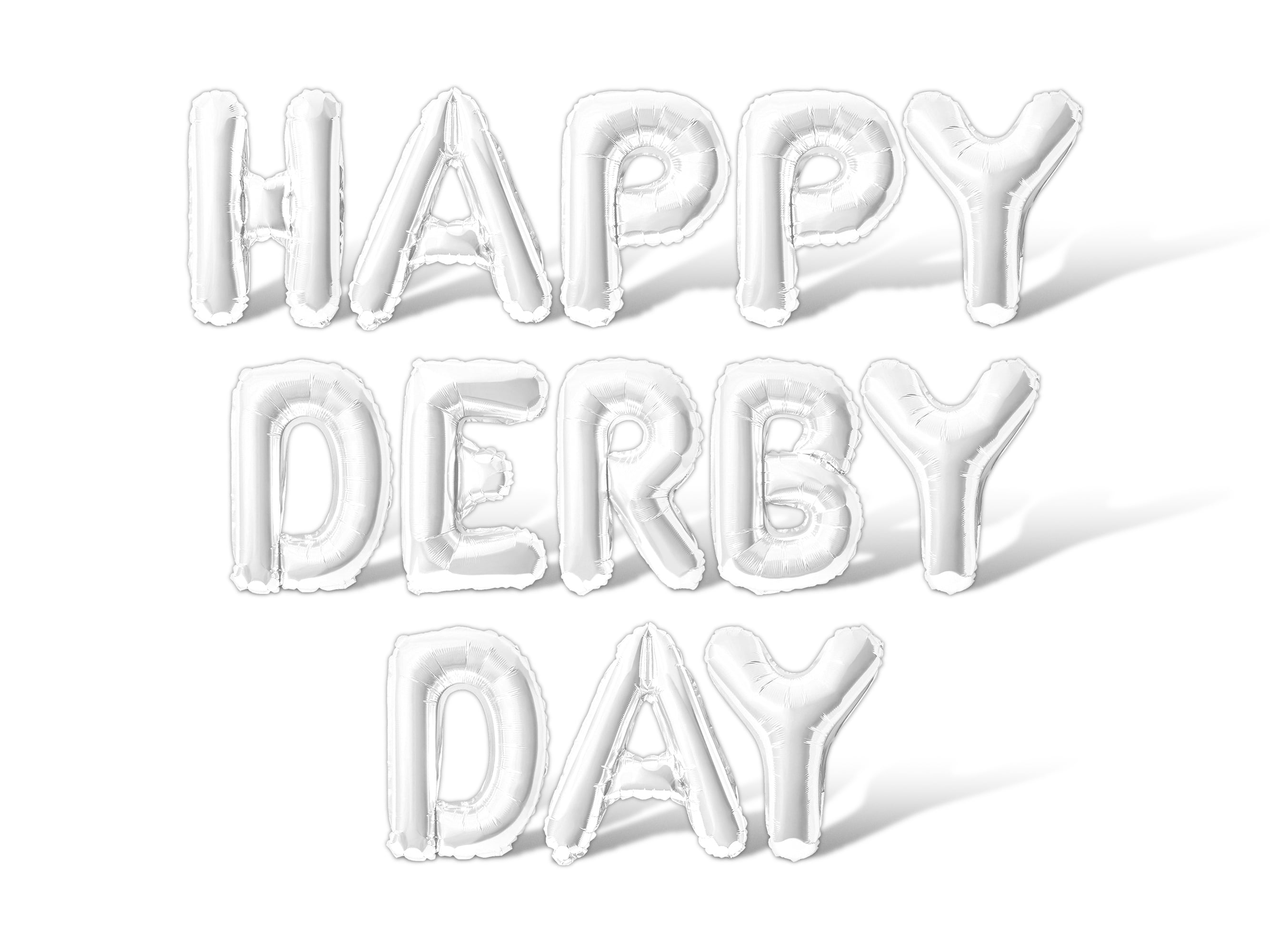 Letter Balloons - HAPPY DERBY DAY 16" Inch Alphabet Letters Foil Mylar ...