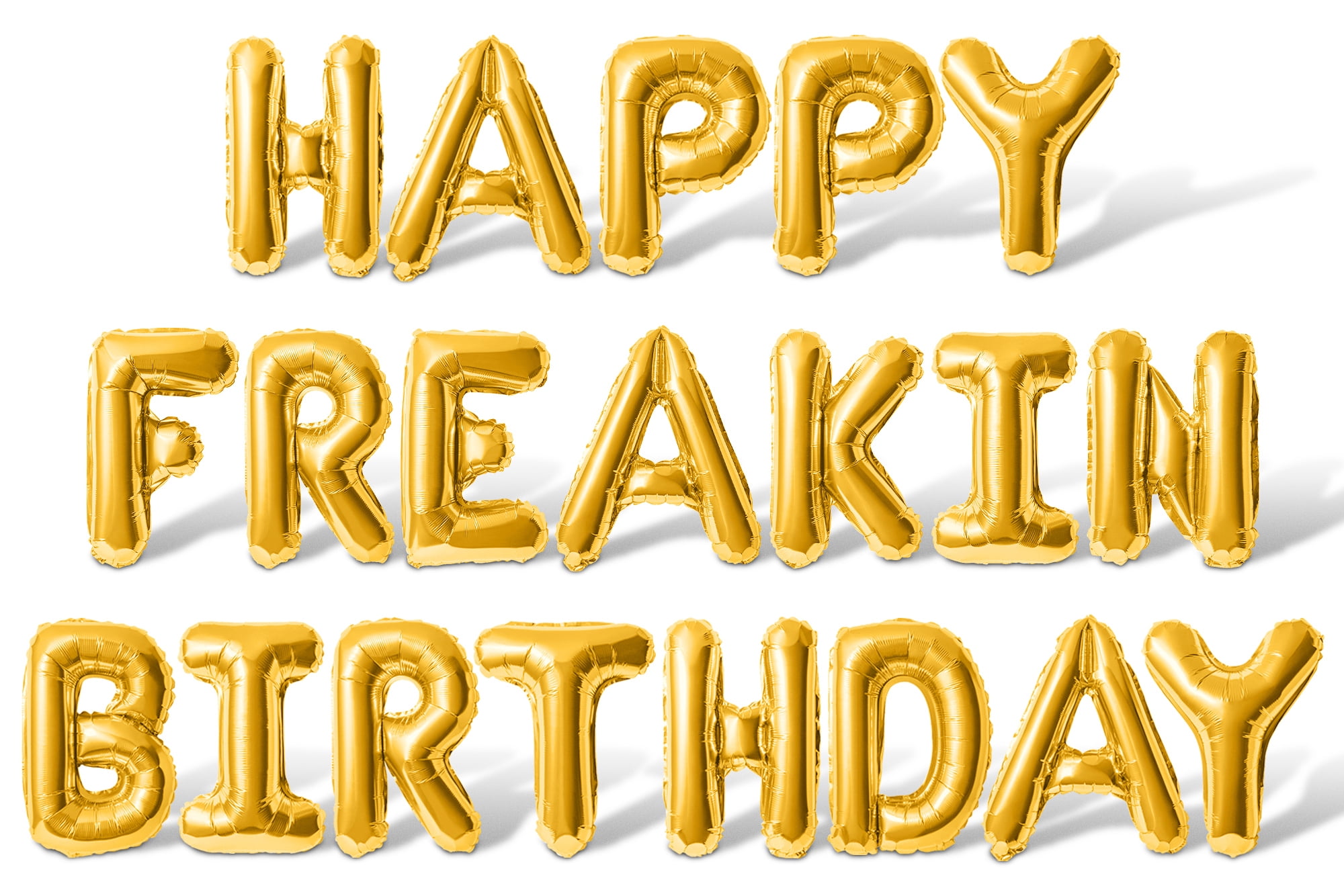 Letter Balloons - HAPPY FREAKIN BIRTHDAY 16" Inch Alphabet Letters Foil ...