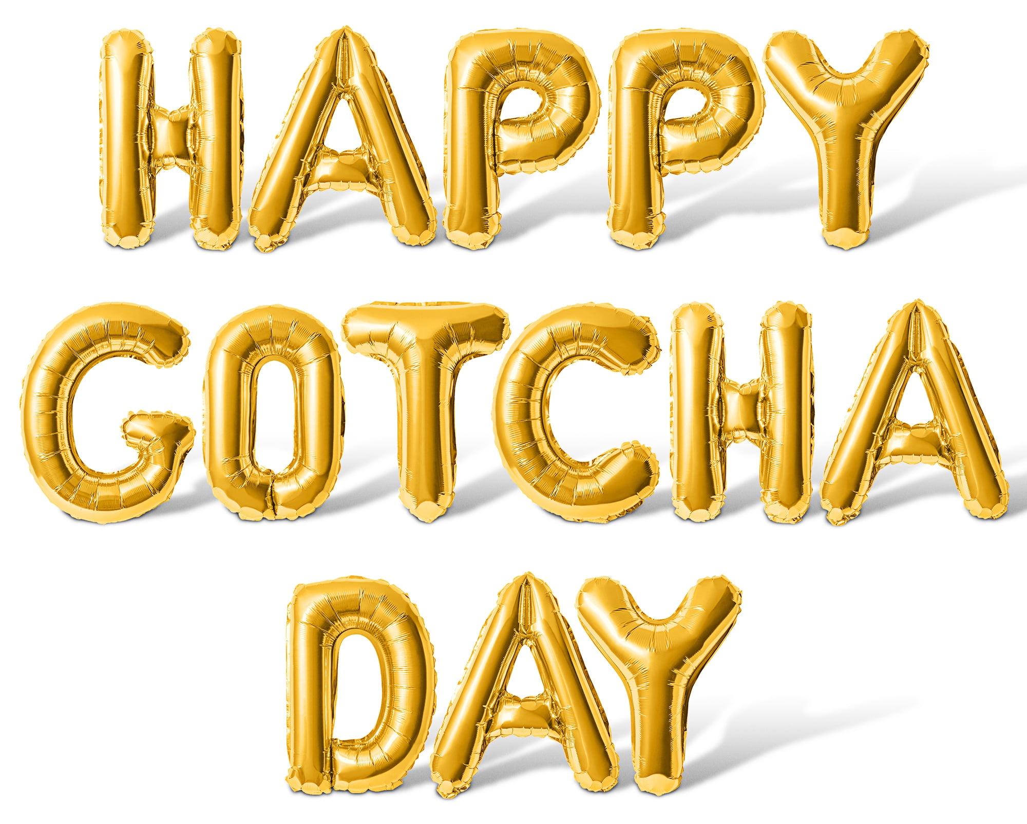 Letter Balloons - HAPPY GOTCHA DAY 16" Inch Alphabet Letters Foil Mylar ...