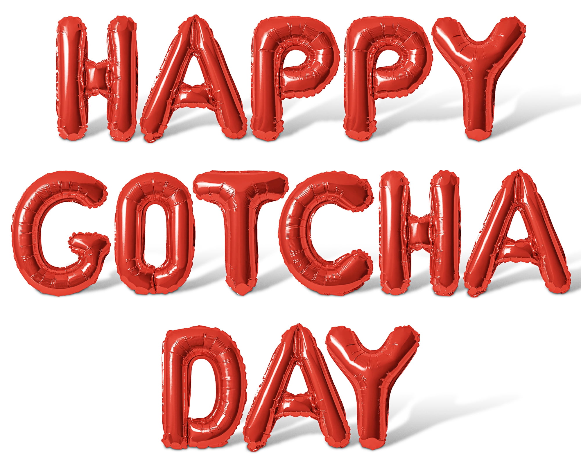 Letter Balloons - HAPPY GOTCHA DAY 16" Inch Alphabet Letters Foil Mylar ...