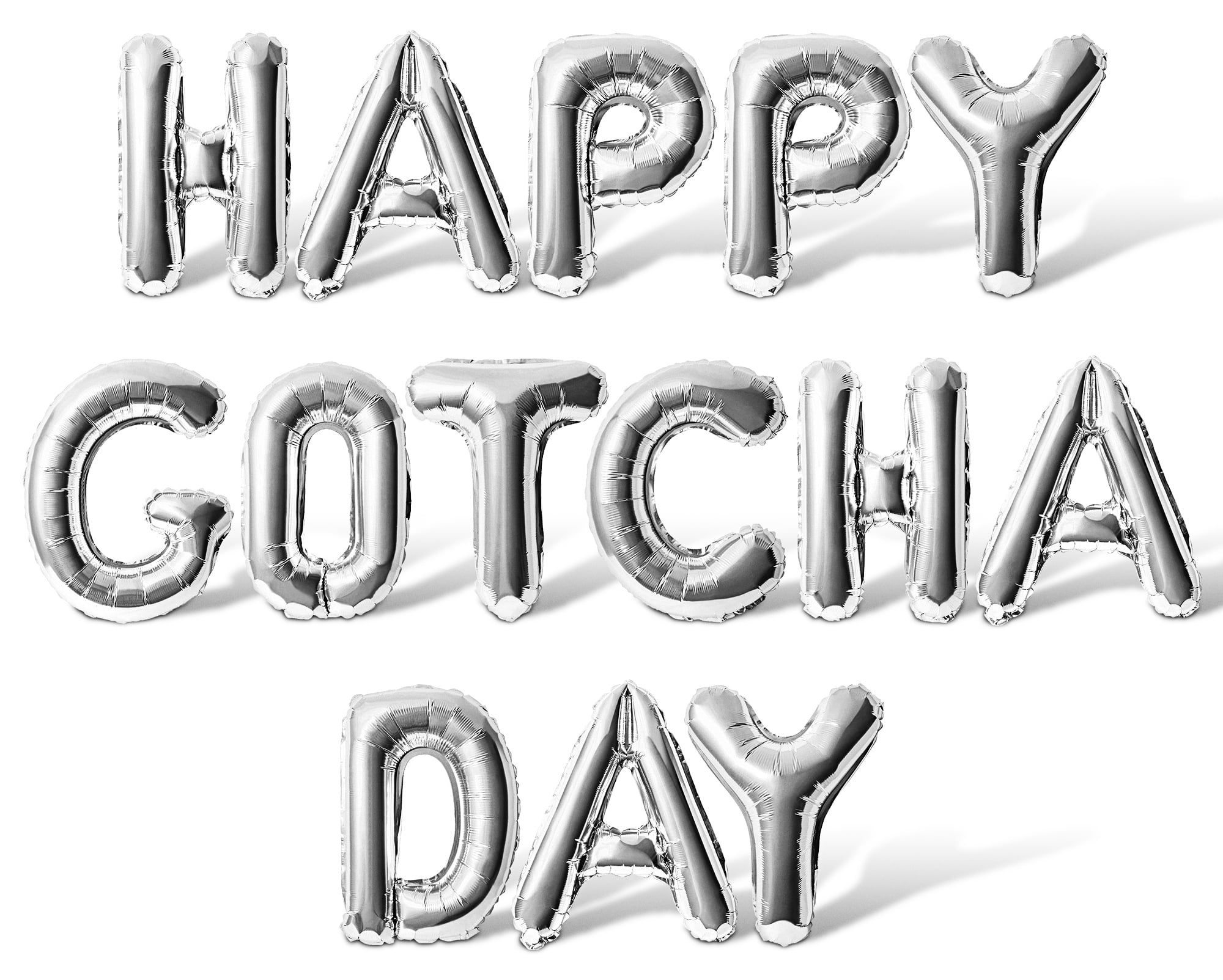 Letter Balloons - HAPPY GOTCHA DAY 16" Inch Alphabet Letters Foil Mylar ...