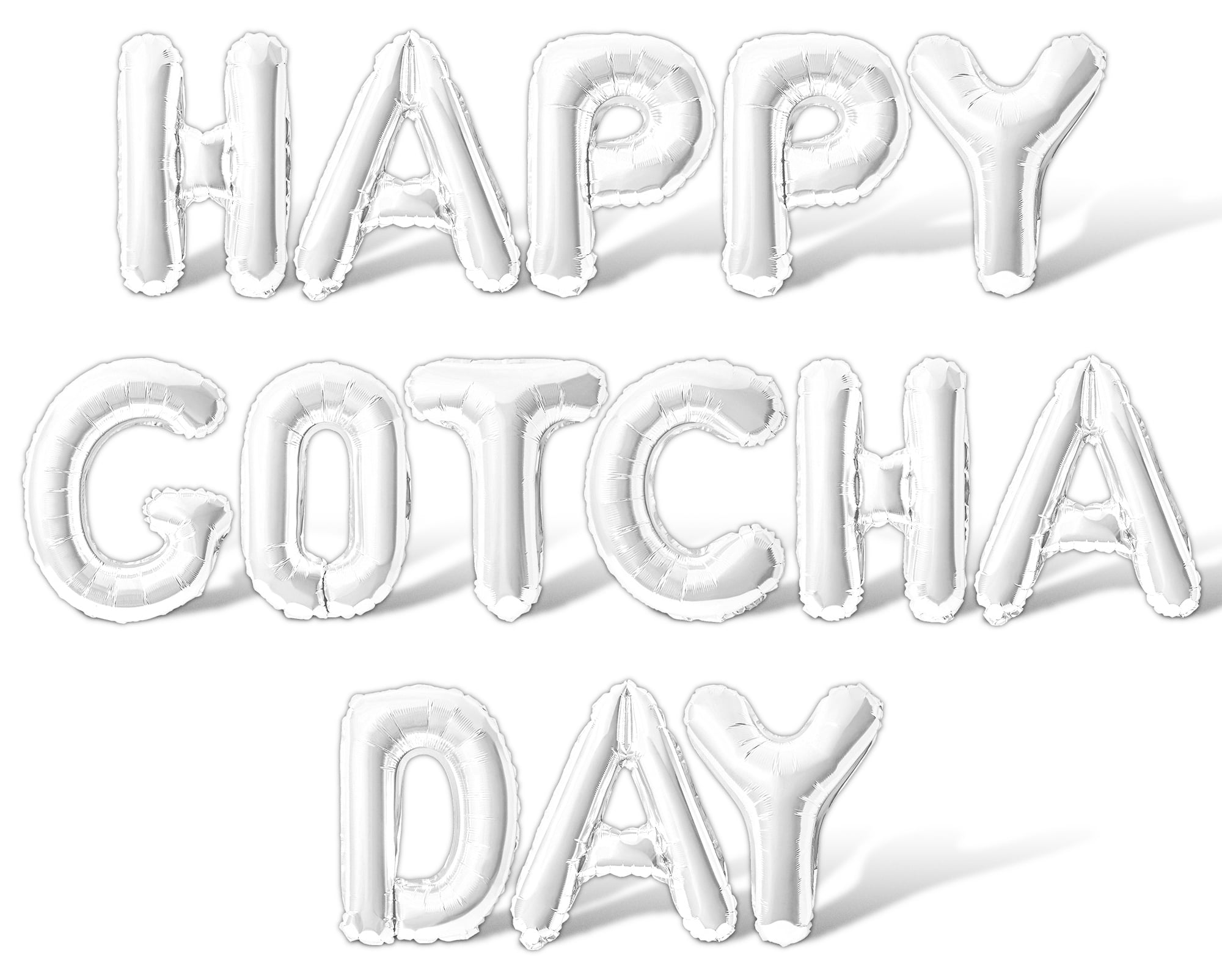 Letter Balloons - HAPPY GOTCHA DAY 16" Inch Alphabet Letters Foil Mylar ...