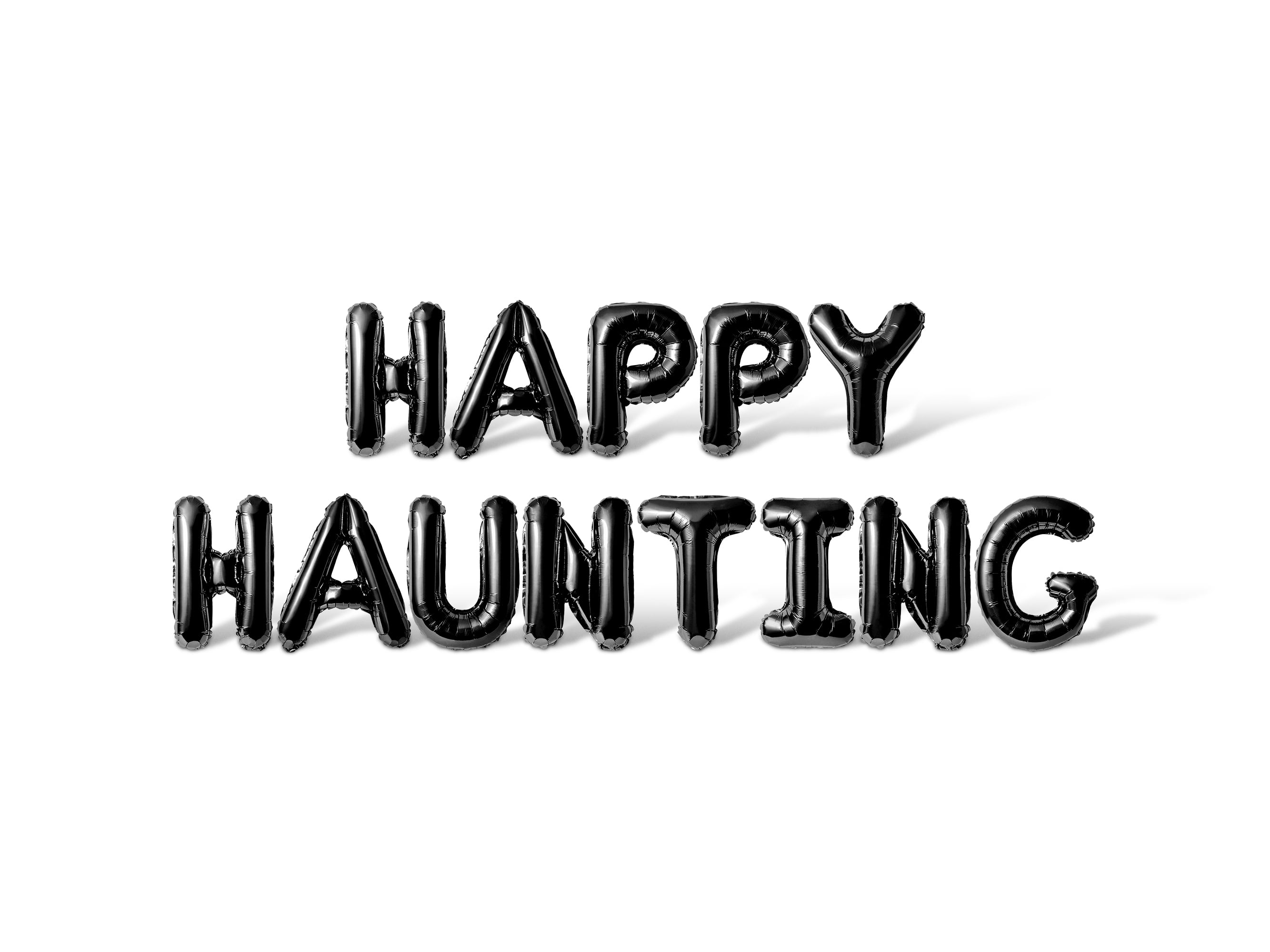 Letter Balloons - HAPPY HAUNTING 16" Inch Alphabet Letters Foil Mylar ...