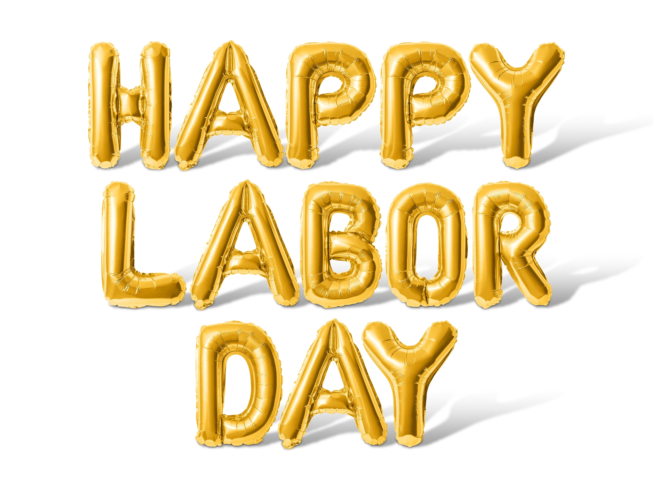 Letter Balloons - HAPPY LABOR DAY 16" Inch Alphabet Letters Foil Mylar ...
